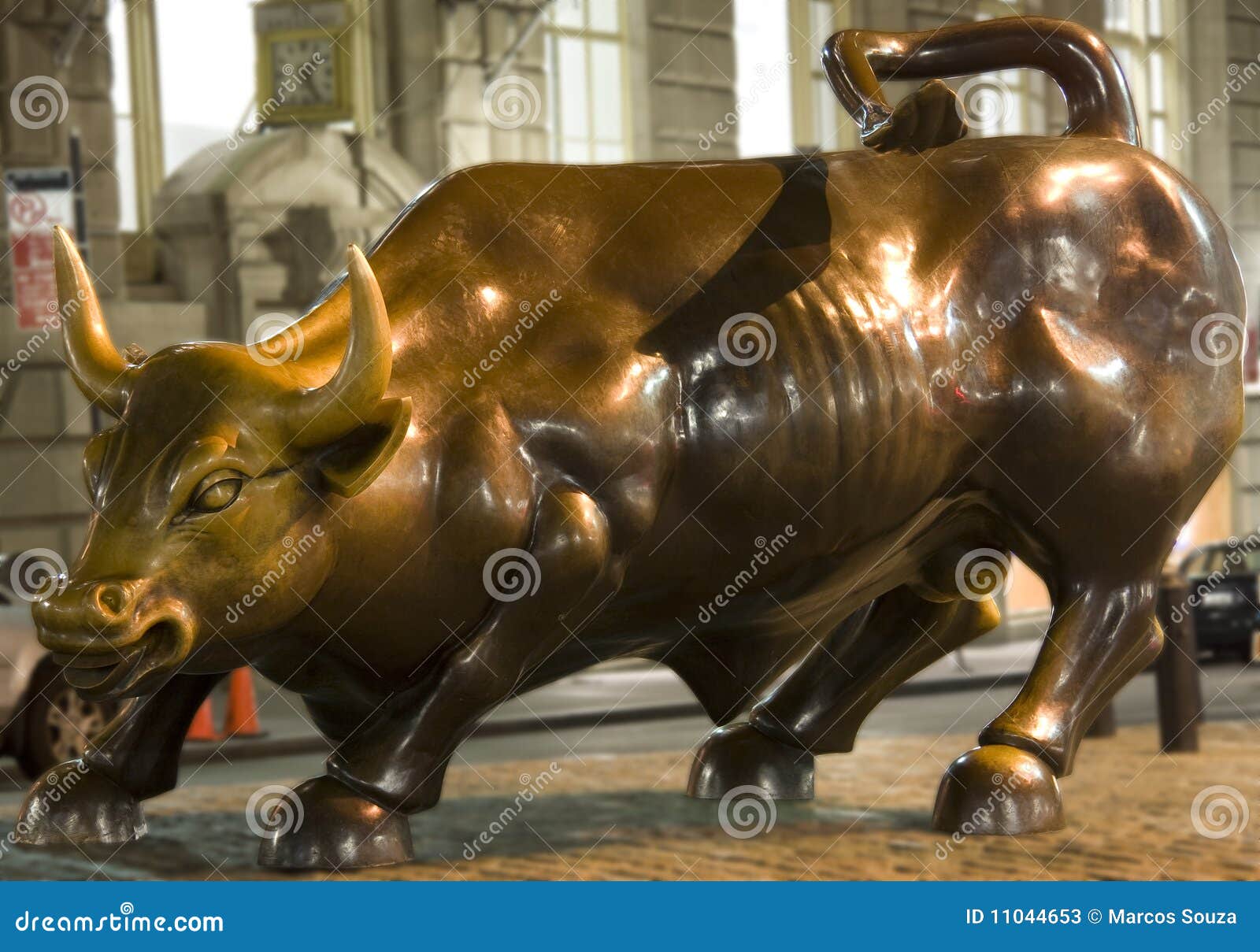 Wall Street Bull editorial stock photo. Image of york - 11044653
