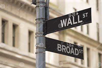 Wall street sign stock photo. Image of america, tourism - 20079716