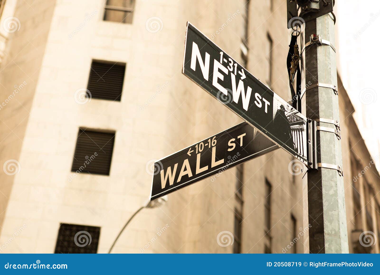 Wall street sign editorial stock image. Image of city - 20508719