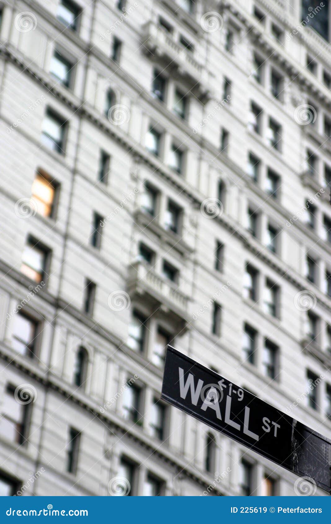 Wall street sign editorial stock image. Image of wall, post - 225619