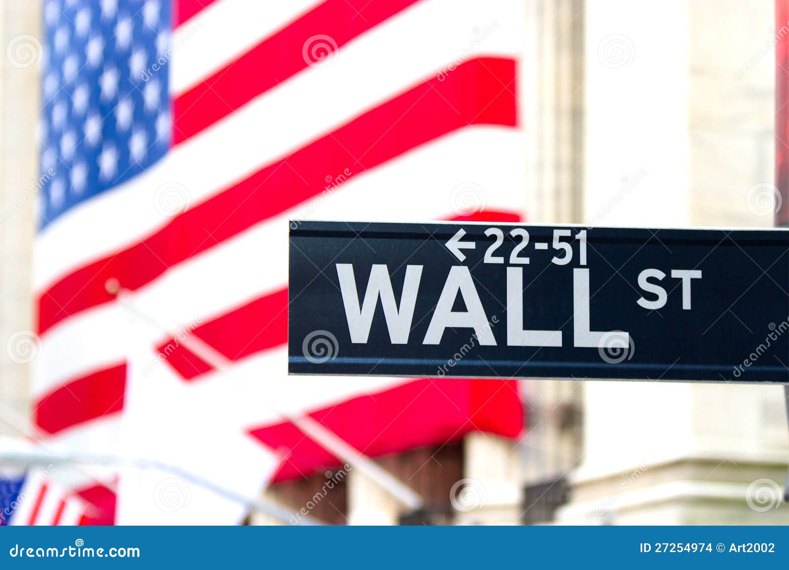 Wall Street Sign stock photo. Image of wall, financial - 27254974