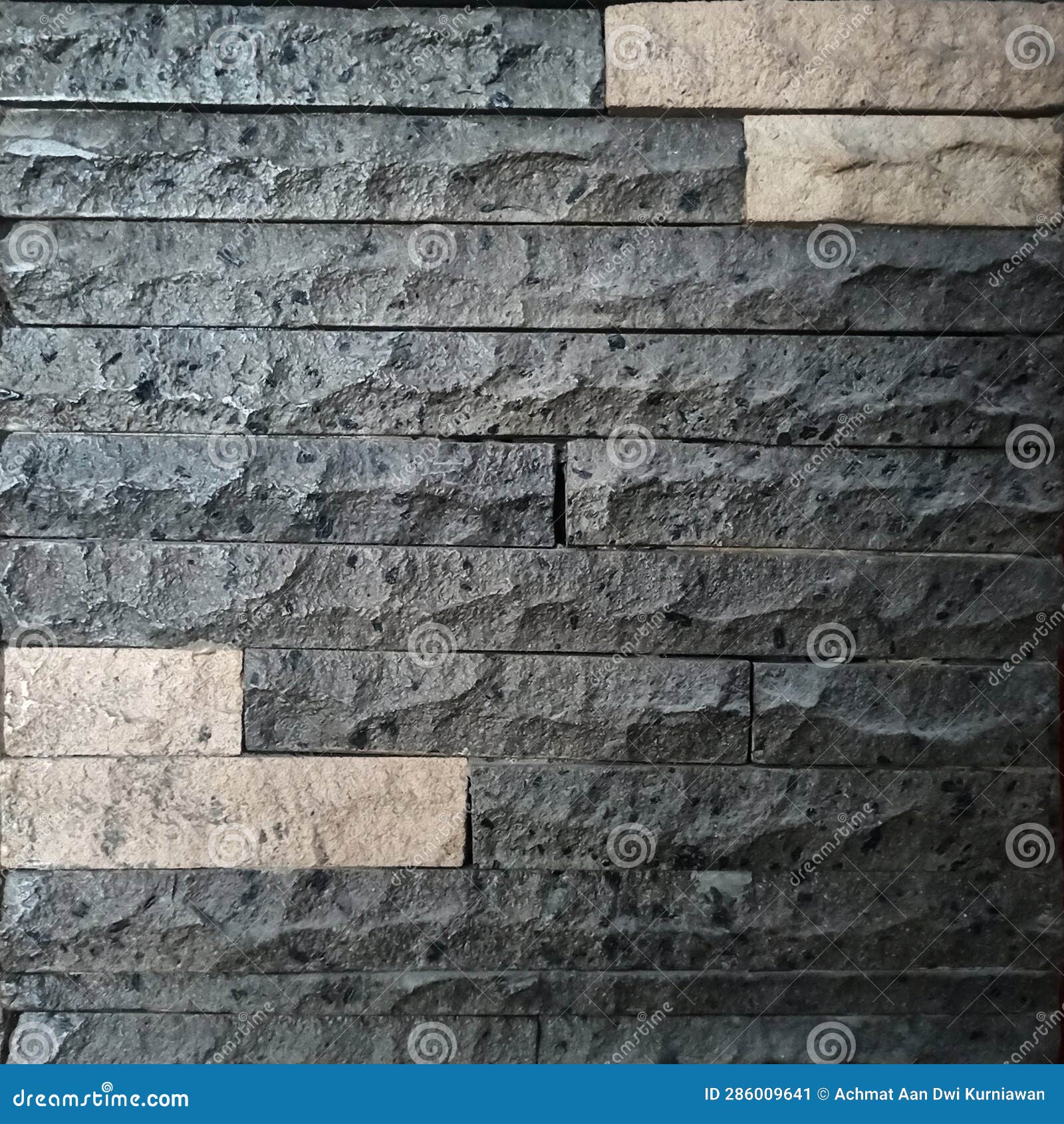 A Wall with a Striped Stone Texture. Stock Image - Image of cement ...