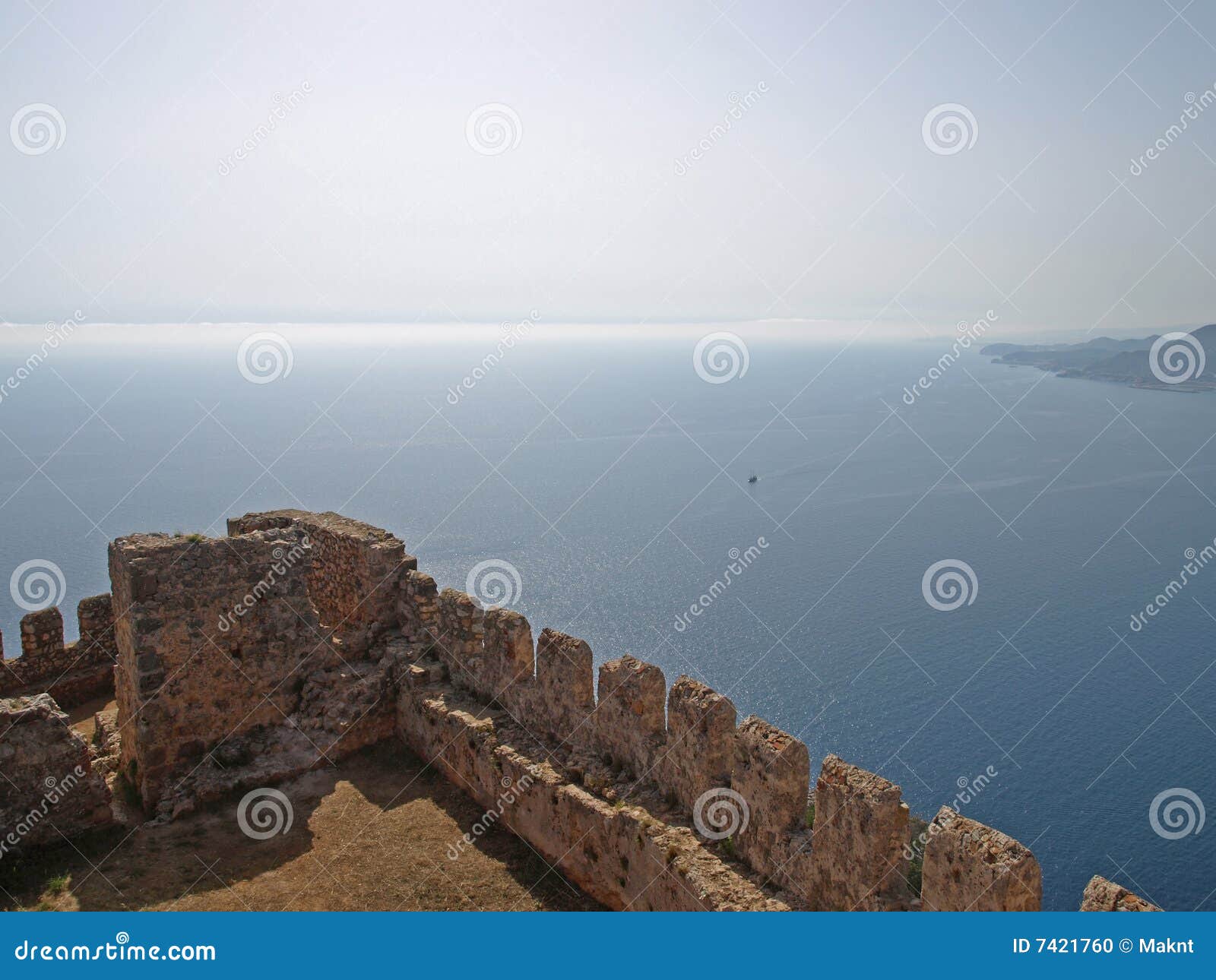 The wall of the stronghold stock photo. Image of medieval - 7421760