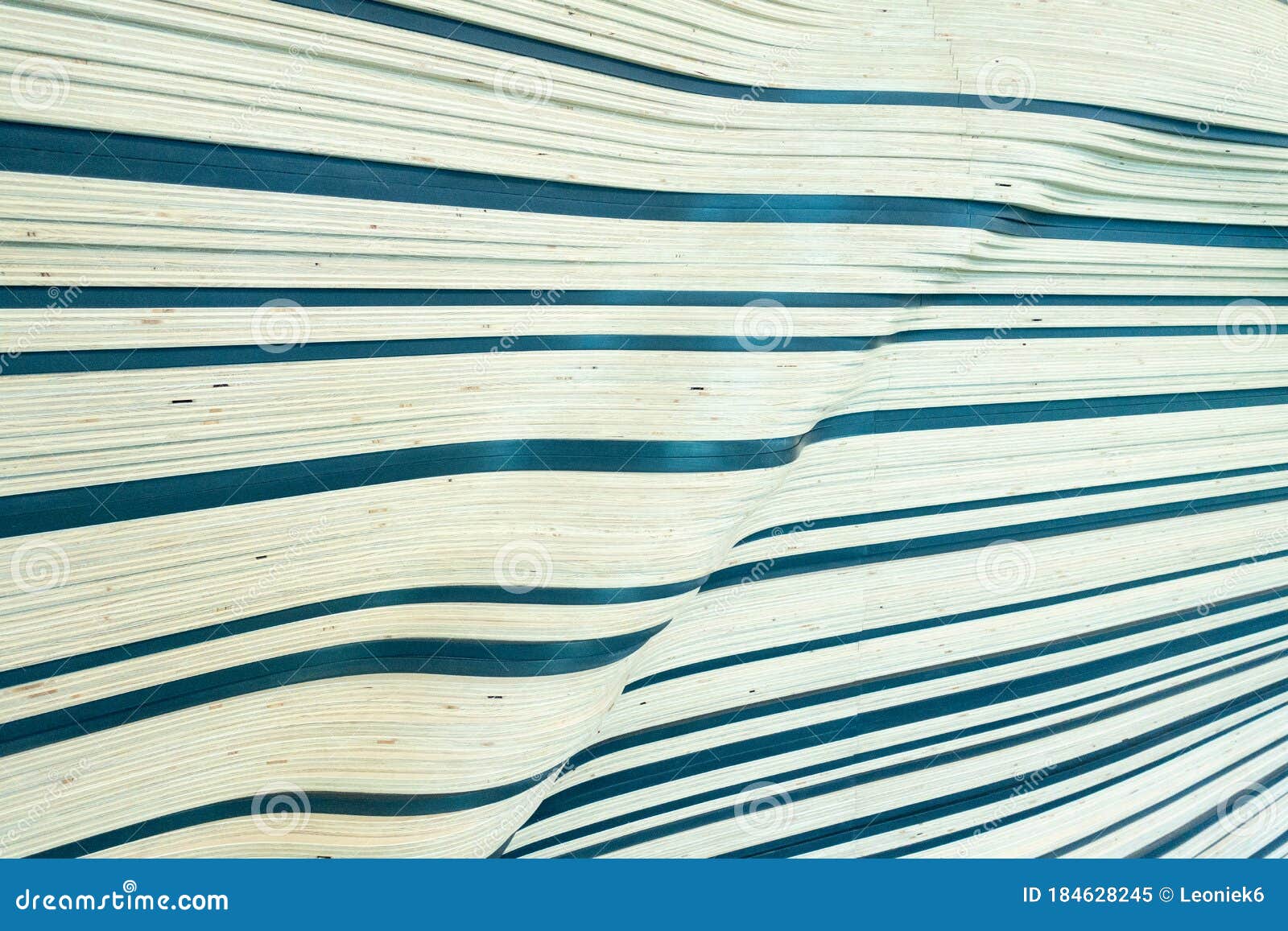 Wall Structure of Wood with Wave Pattern in Horizontal Lines Stock ...