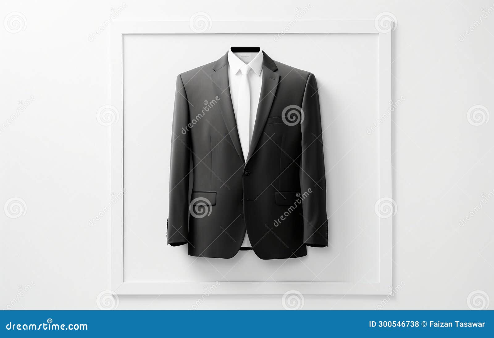Wall Suit Tailoring White Background -Generative Ai Stock Illustration ...