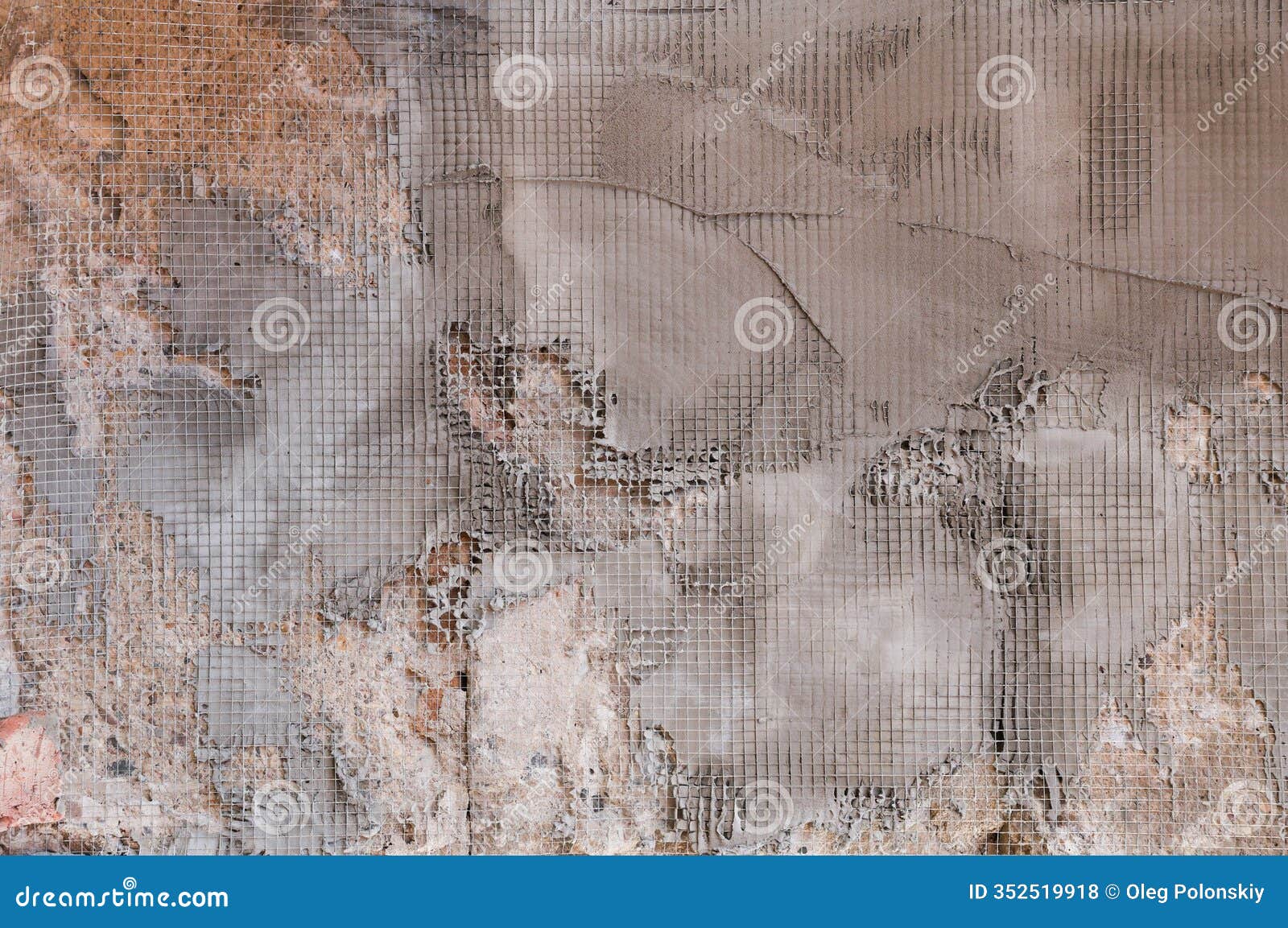 Wall Surface with Mesh for Plastering and Surface Puttying, Painting ...