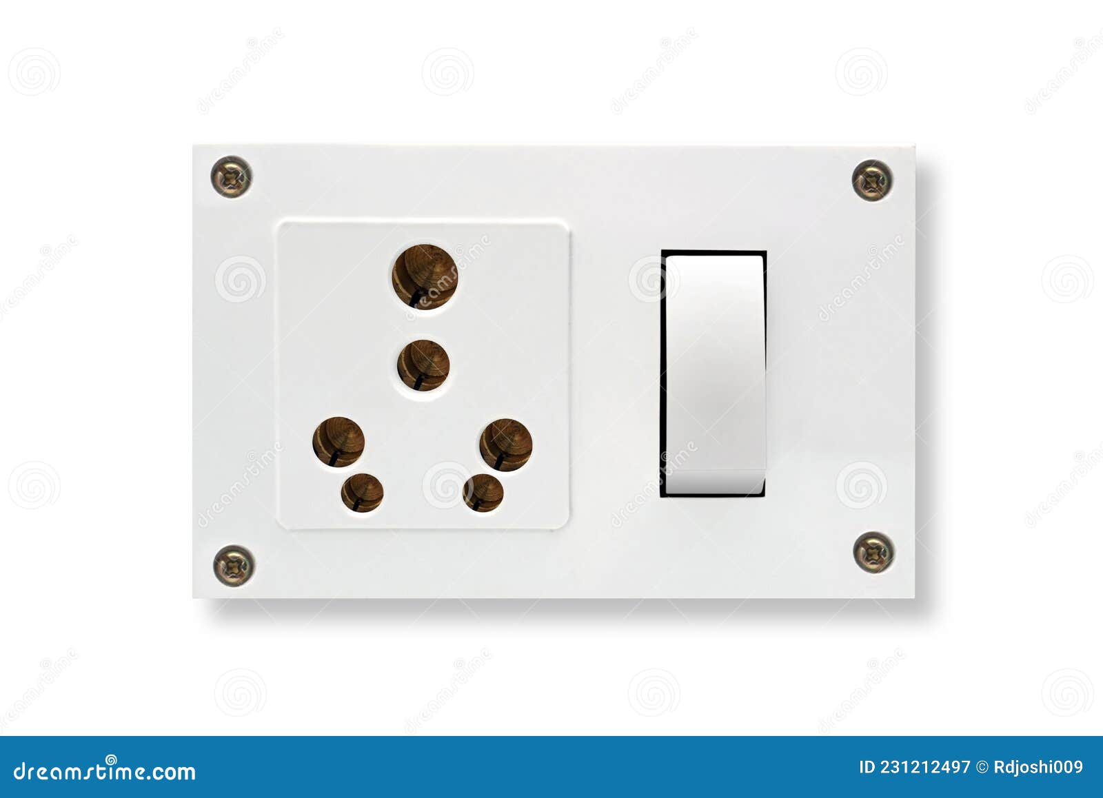 Wall Switch Power Electronic Component Socket Different and Modern ...