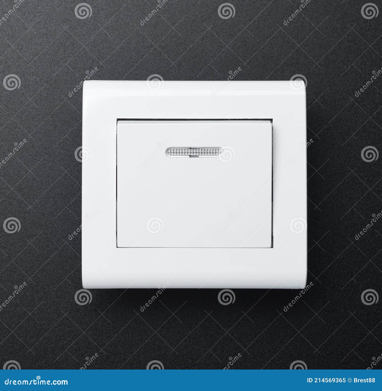 The Wall Switch is White on a Black Background. Stock Image - Image of ...