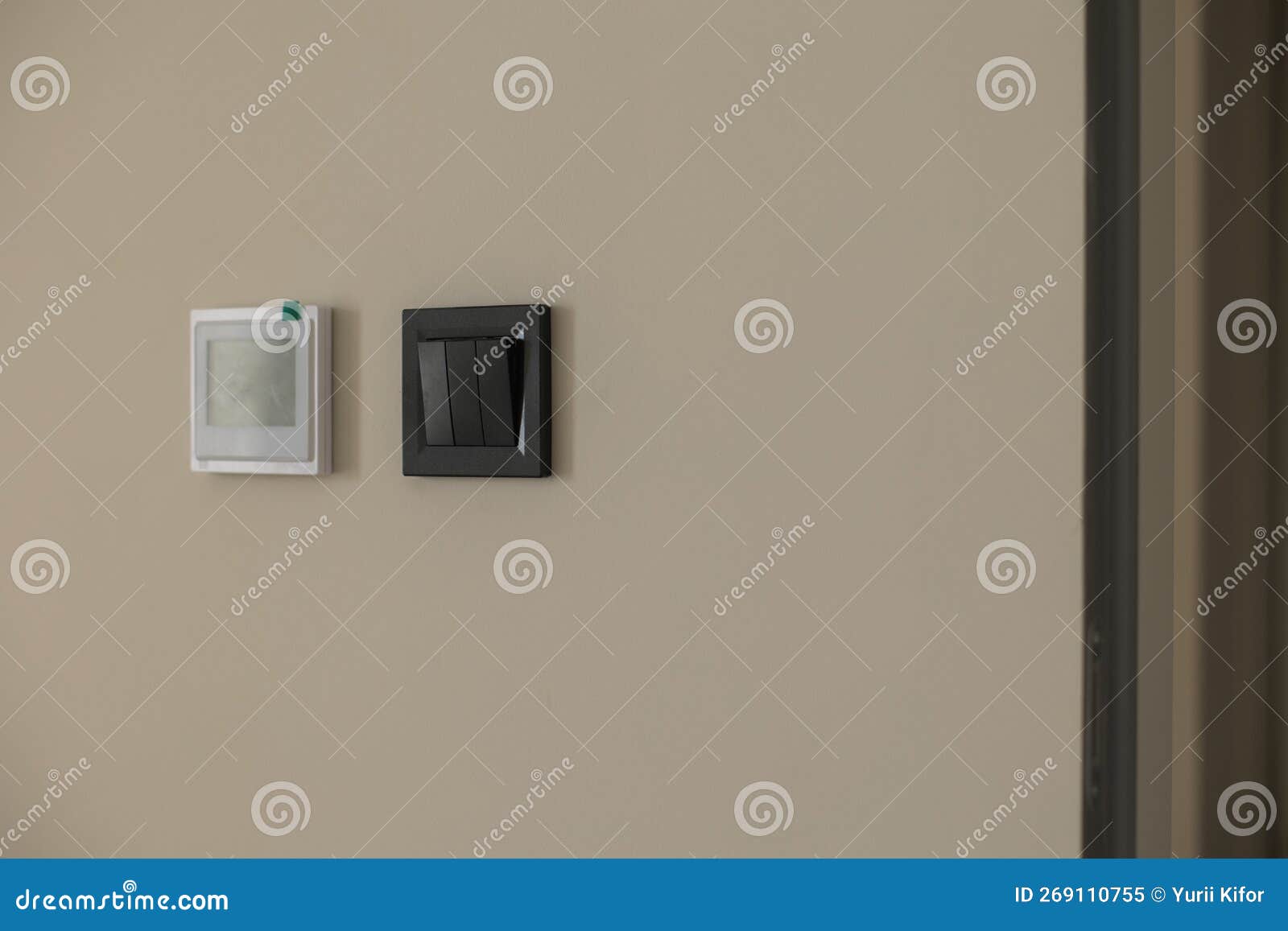 Wall Switches Near the Room in the Interior Stock Image - Image of ...