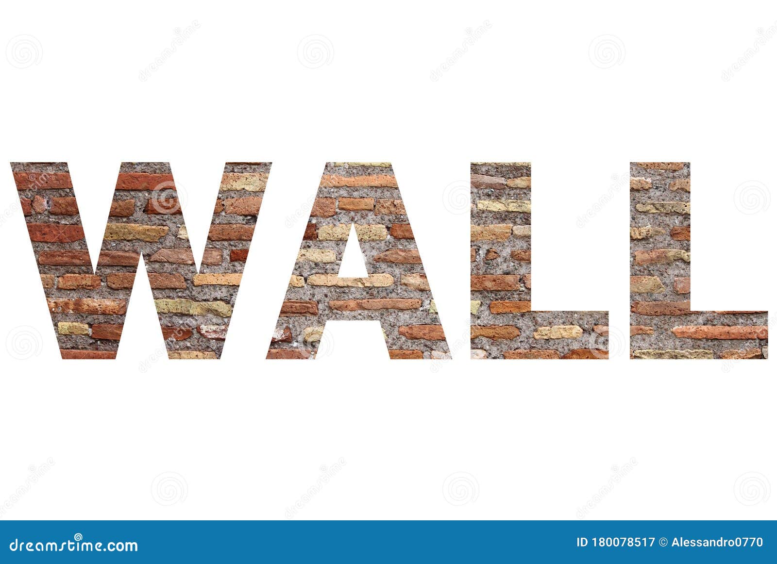 Wall Text Written with a Picture of a Wall Stock Illustration ...
