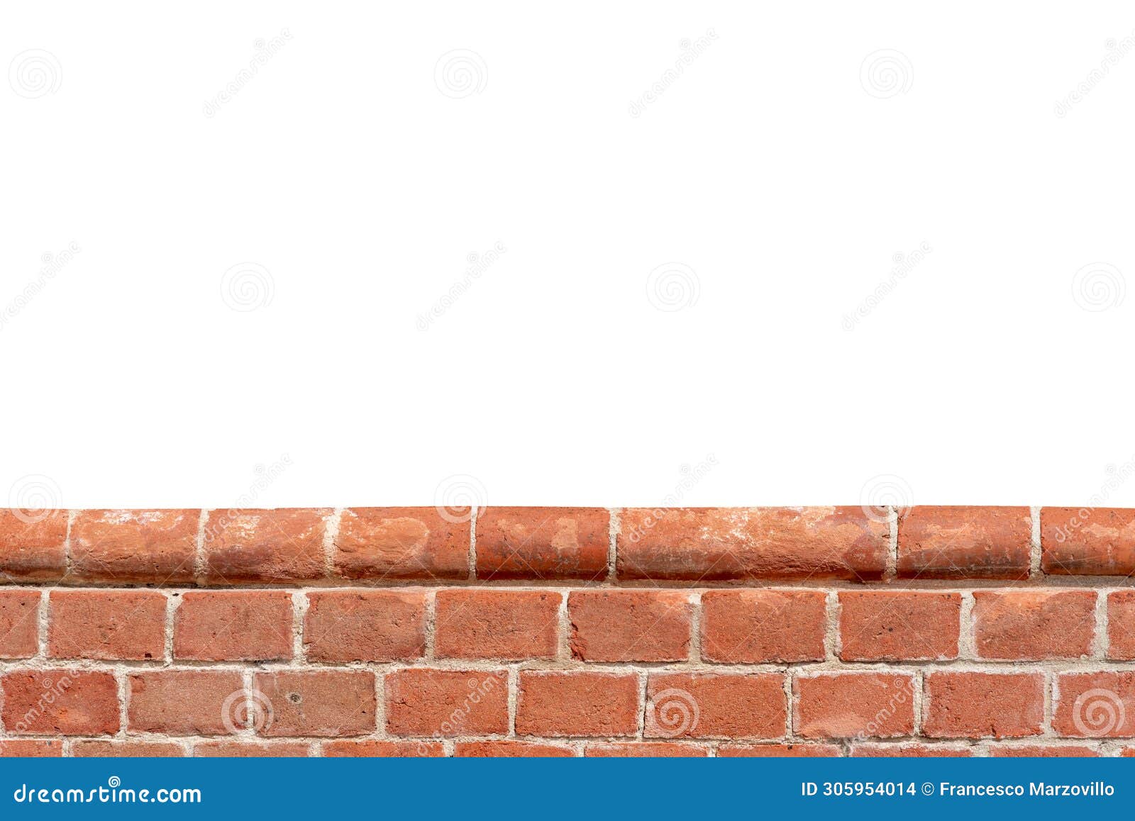 Wall Texture Cut-out on White with Red Bricks Stock Photo - Image of ...