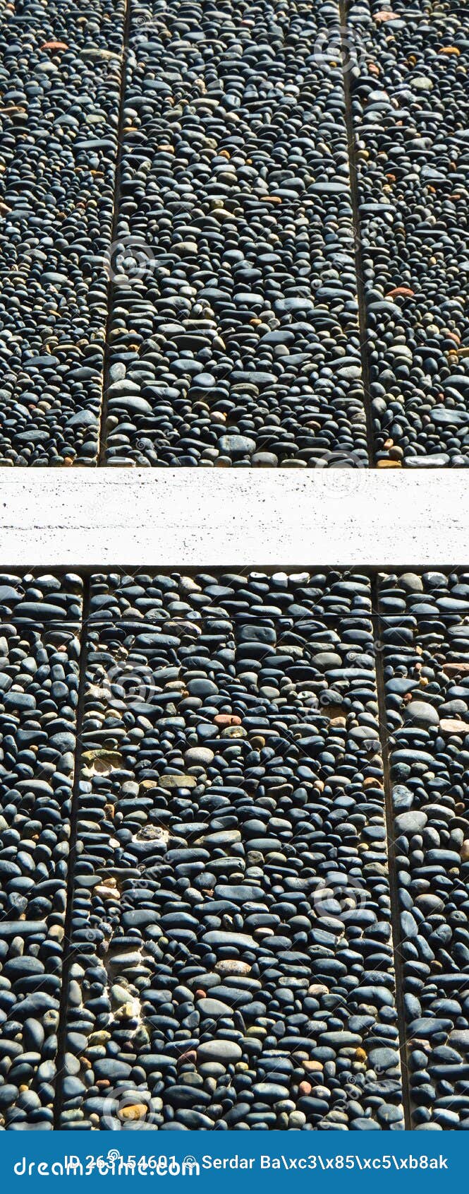 Wall Texture Decorated with Blue Pebbles, Pebbles Glued To the Wall ...