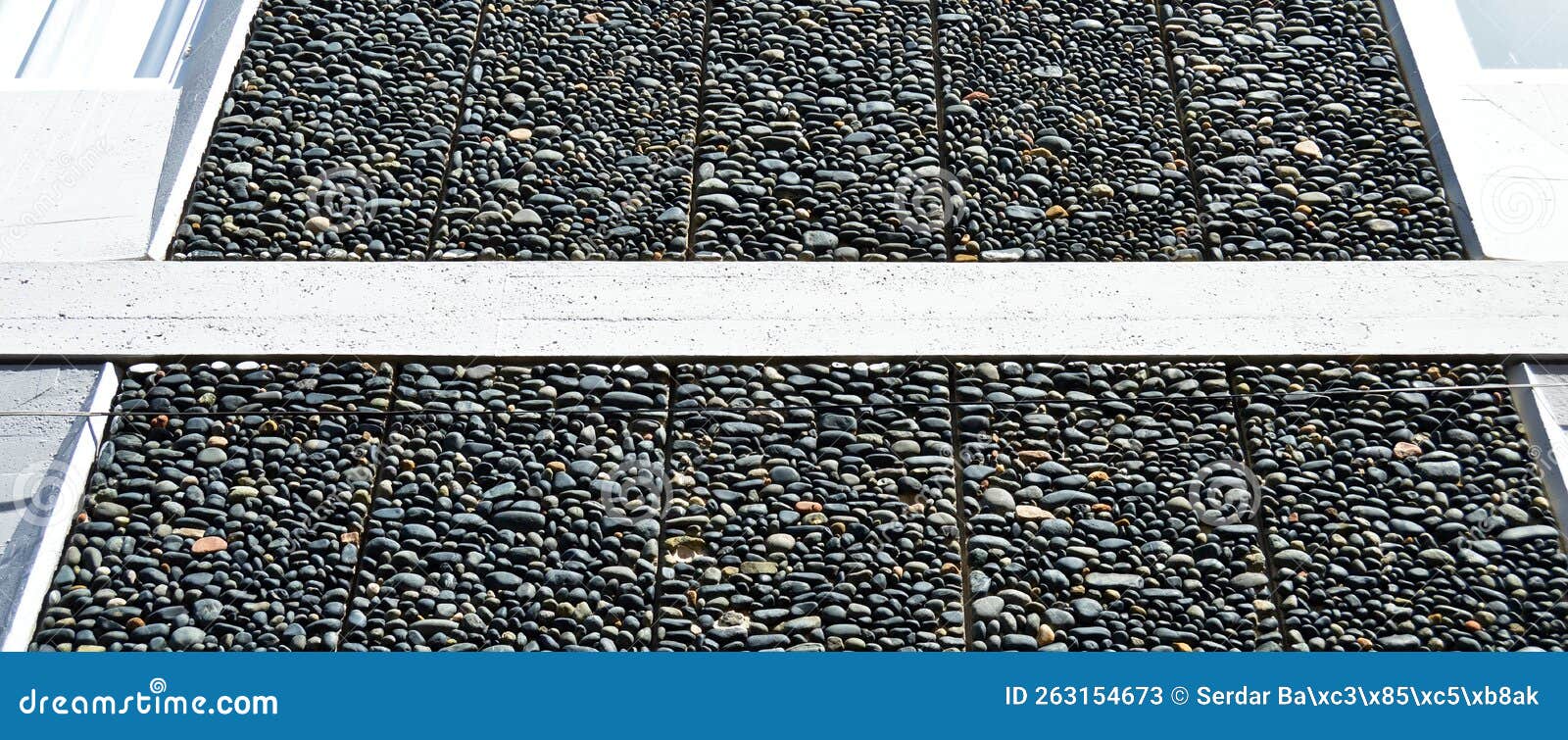 Wall Texture Decorated with Blue Pebbles, Pebbles Glued To the Wall ...