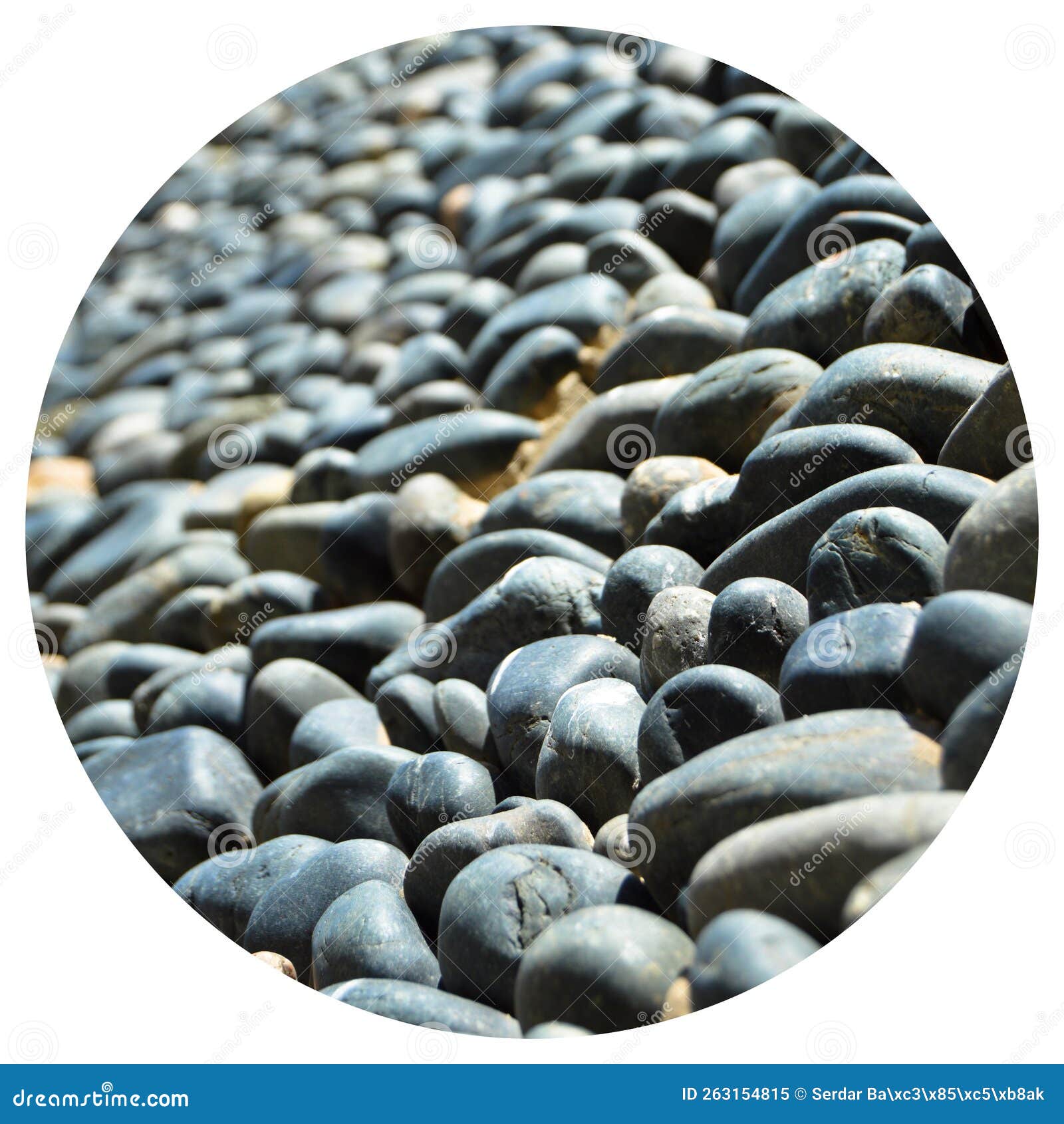 Wall Texture Decorated with Blue Pebbles, Pebbles Glued To the Wall ...