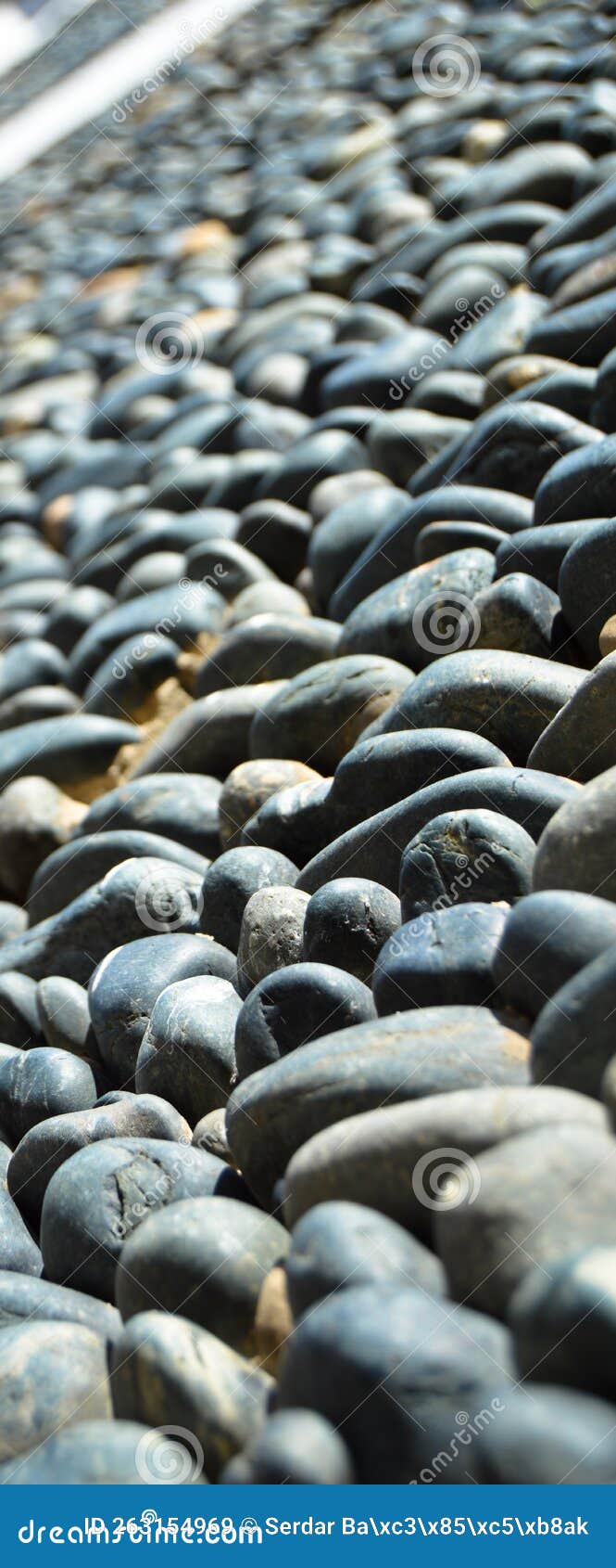 Wall Texture Decorated with Blue Pebbles, Pebbles Glued To the Wall ...