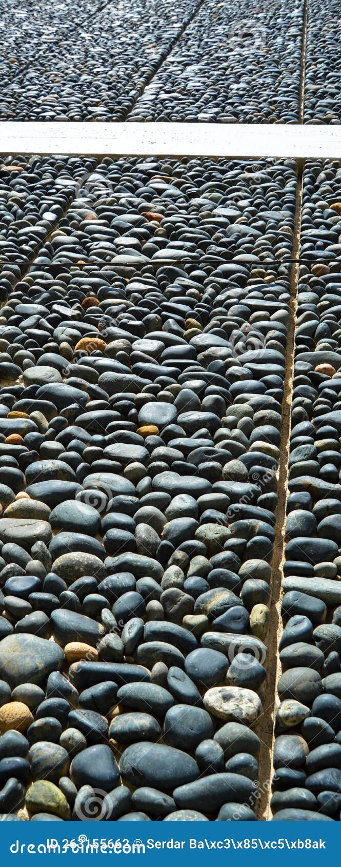 Wall Texture Decorated with Blue Pebbles, Pebbles Glued To the Wall ...