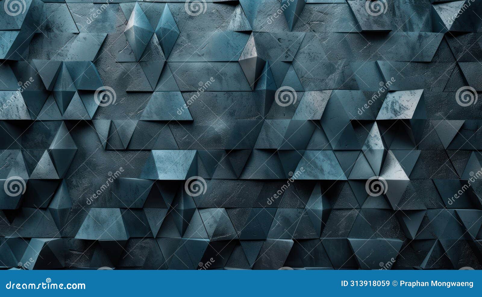 A Wall Texture that Features a 3D Triangle Tile Pattern Stock ...