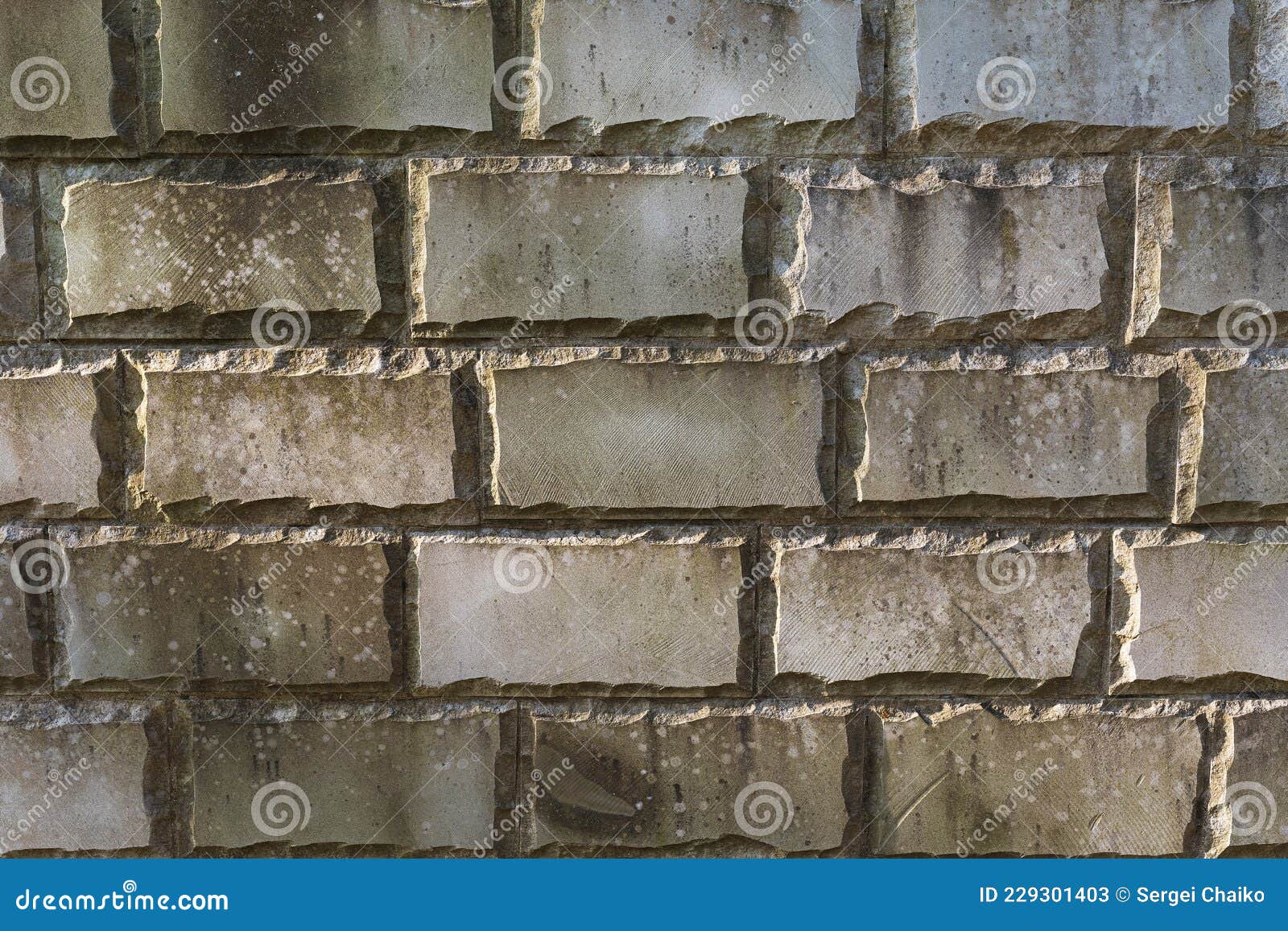 Wall Texture Made of Concrete Facing Blocks Stock Image - Image of hard ...