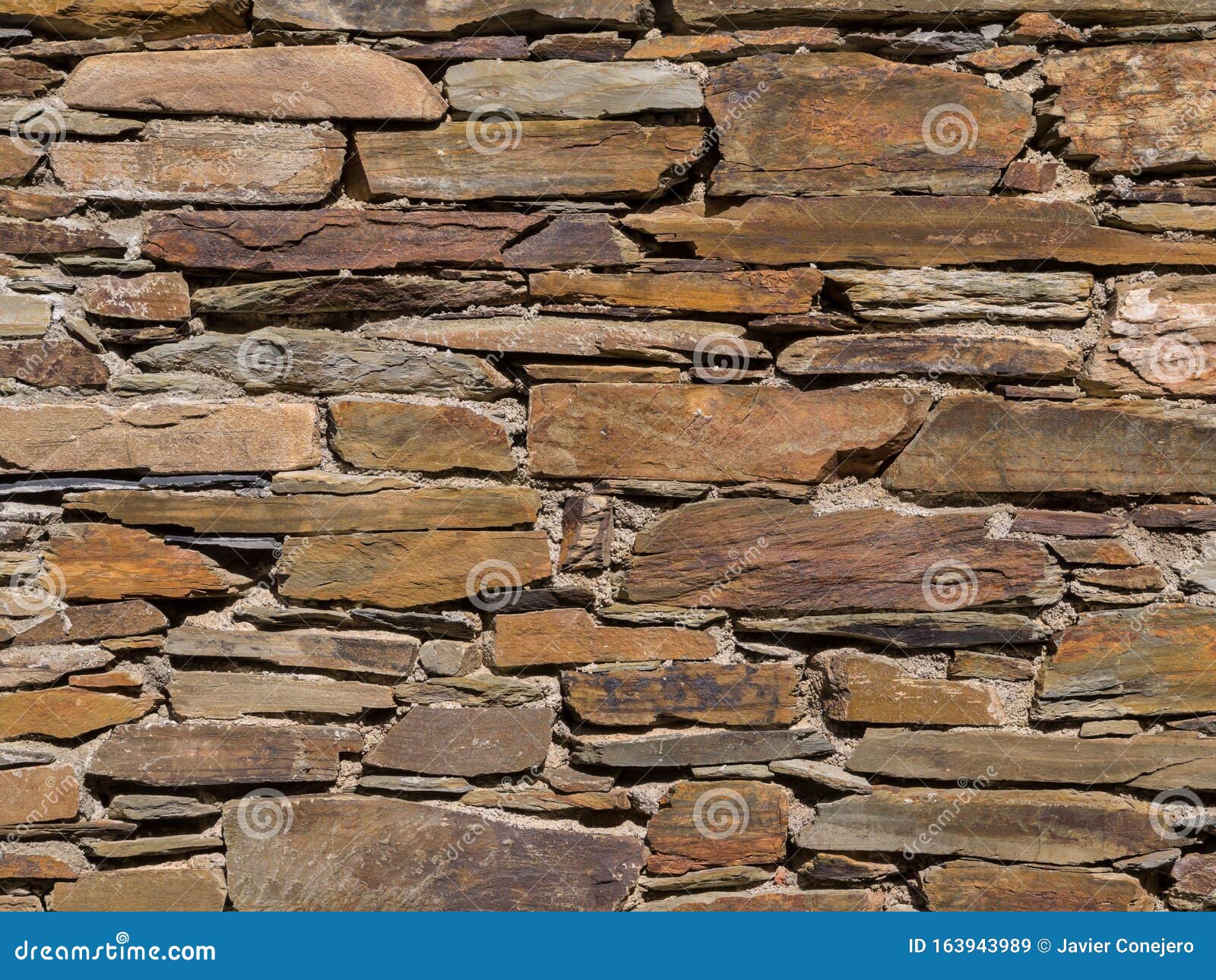 Wall Texture Made of Pieces of Stone in the Facade of a Rural House ...