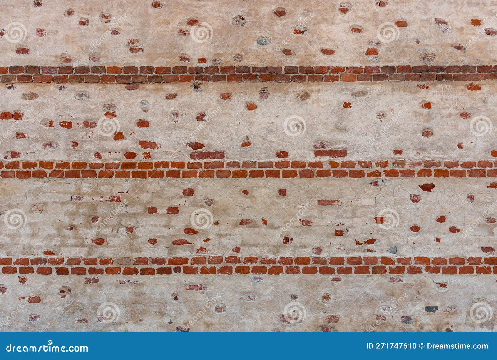 Wall Texture with Plaster and Exposed Red Old Brick Stock Photo - Image ...