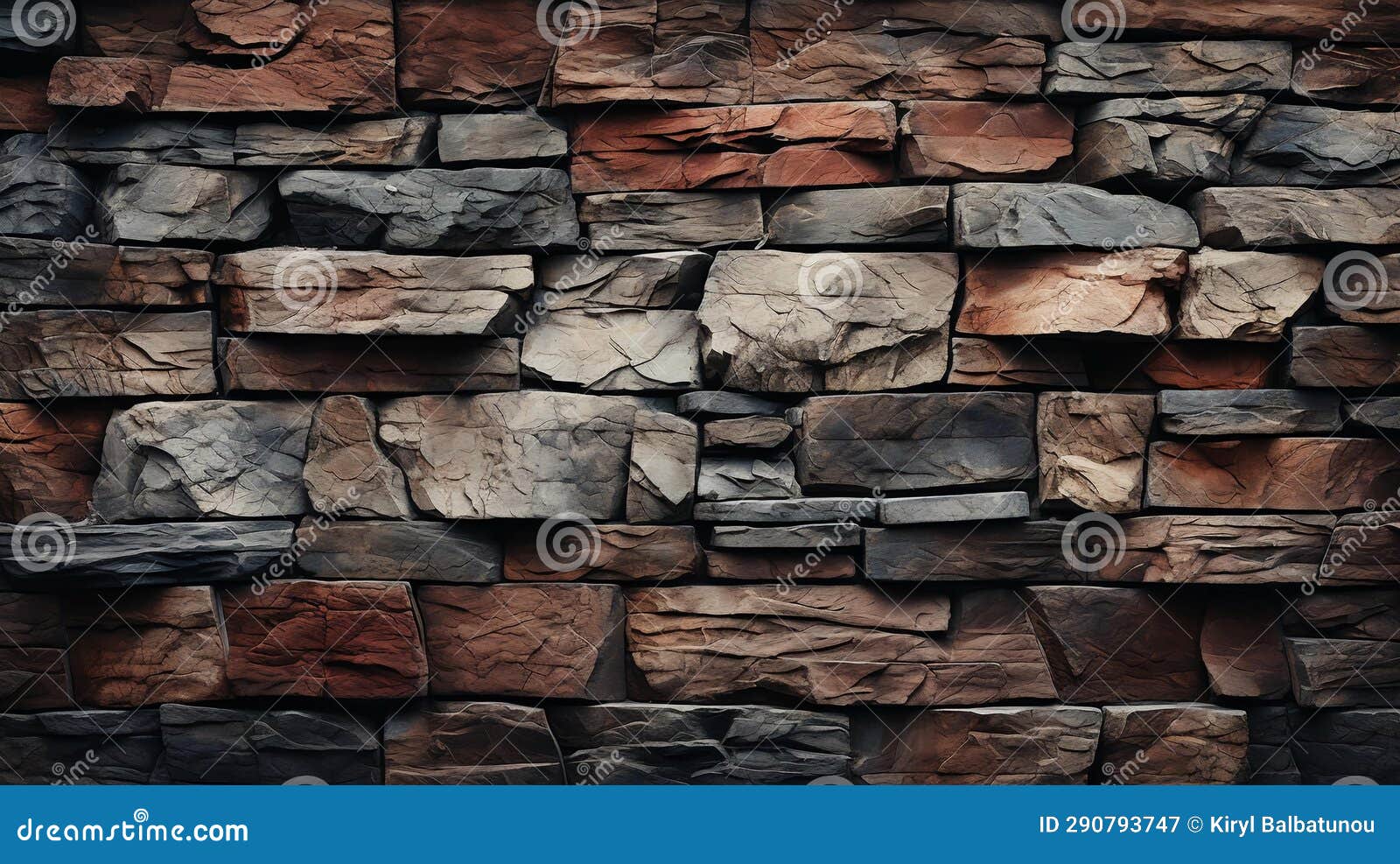 Wall Texture of Sharp Stone Bricks Tiles Stock Illustration ...