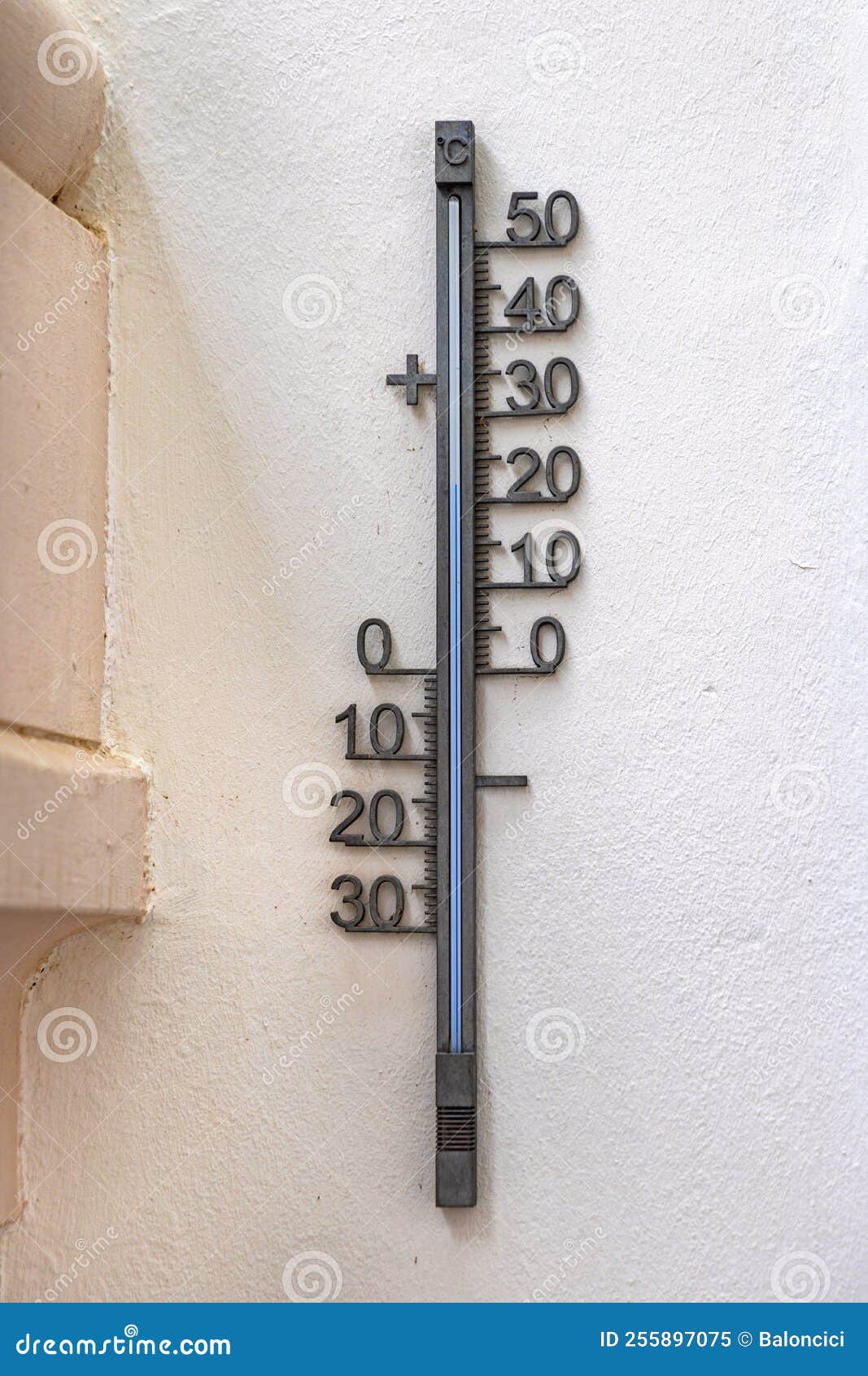 Wall Thermometer Celsius stock image. Image of temperature - 255897075