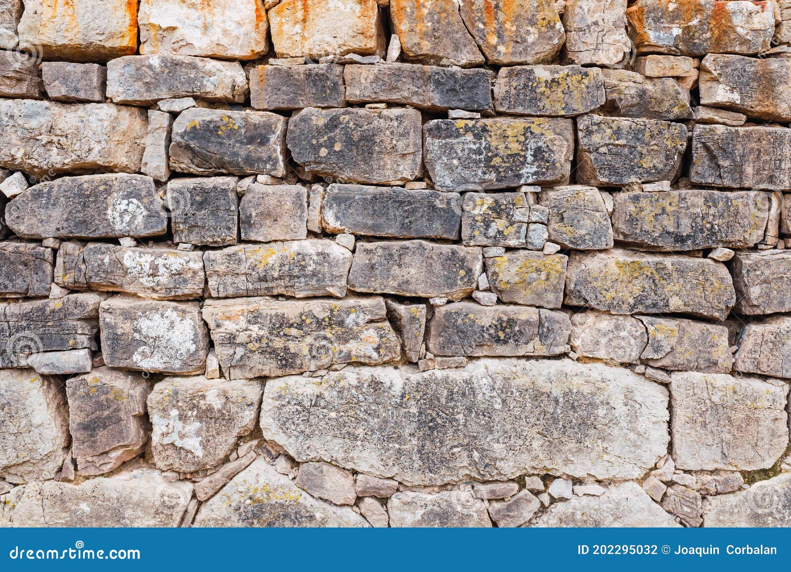 Wall of Thick Ancient Rocks, Rustic Background of Medieval Construction ...