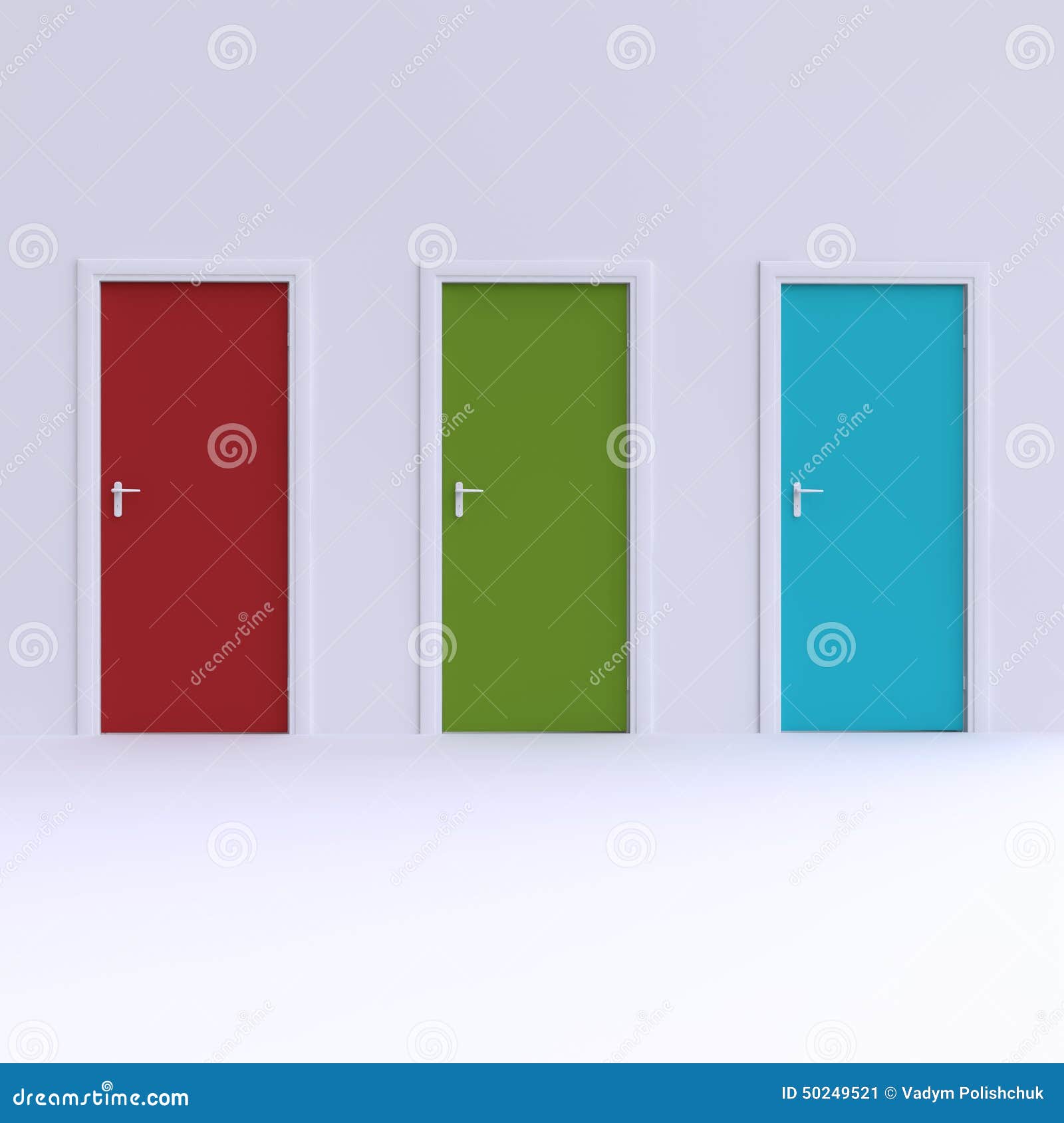 Three Doors, Question Marks Cartoon Vector | CartoonDealer.com #97606675