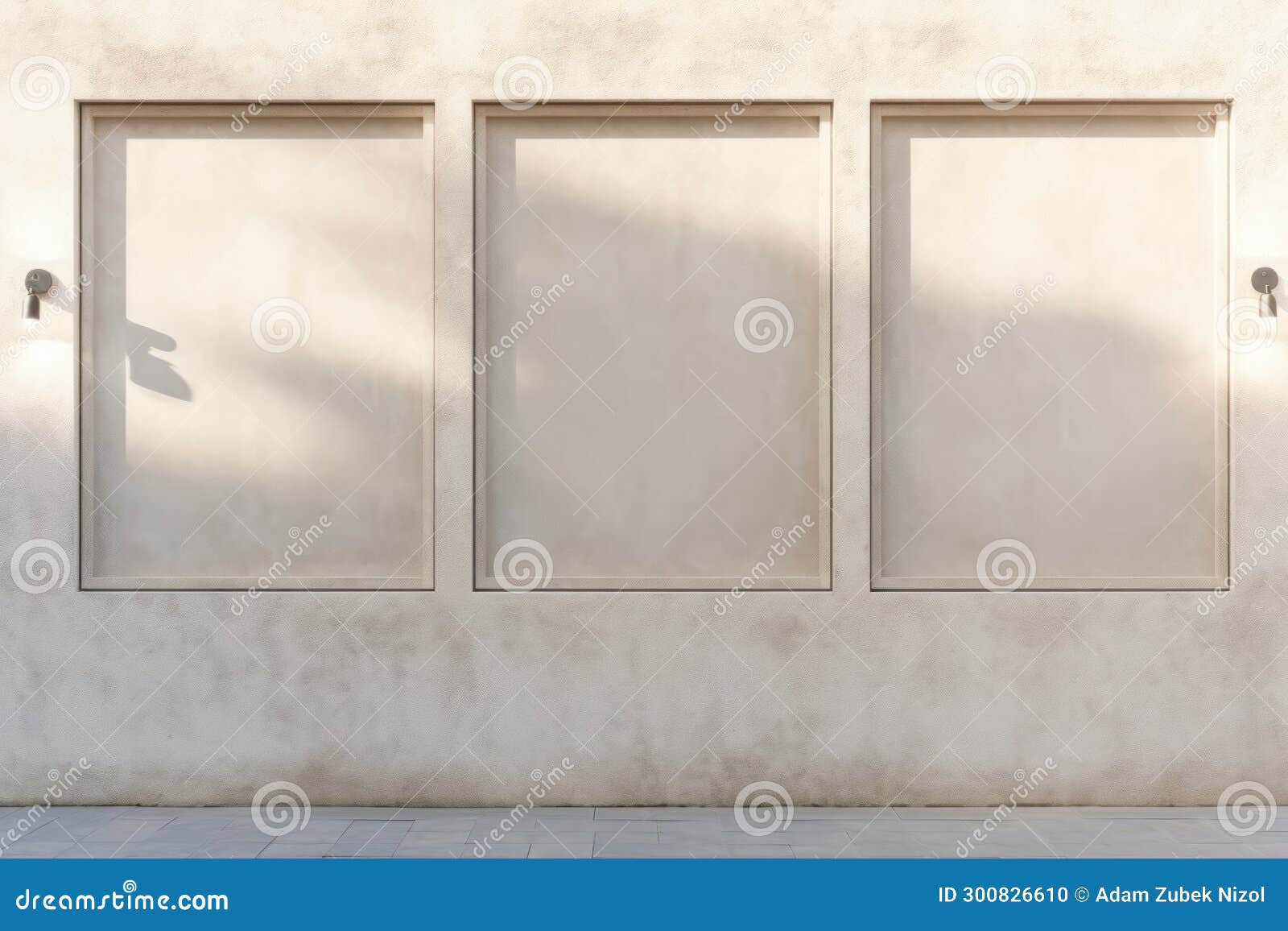 A Wall with Three Rectangular Panels Stock Illustration - Illustration ...