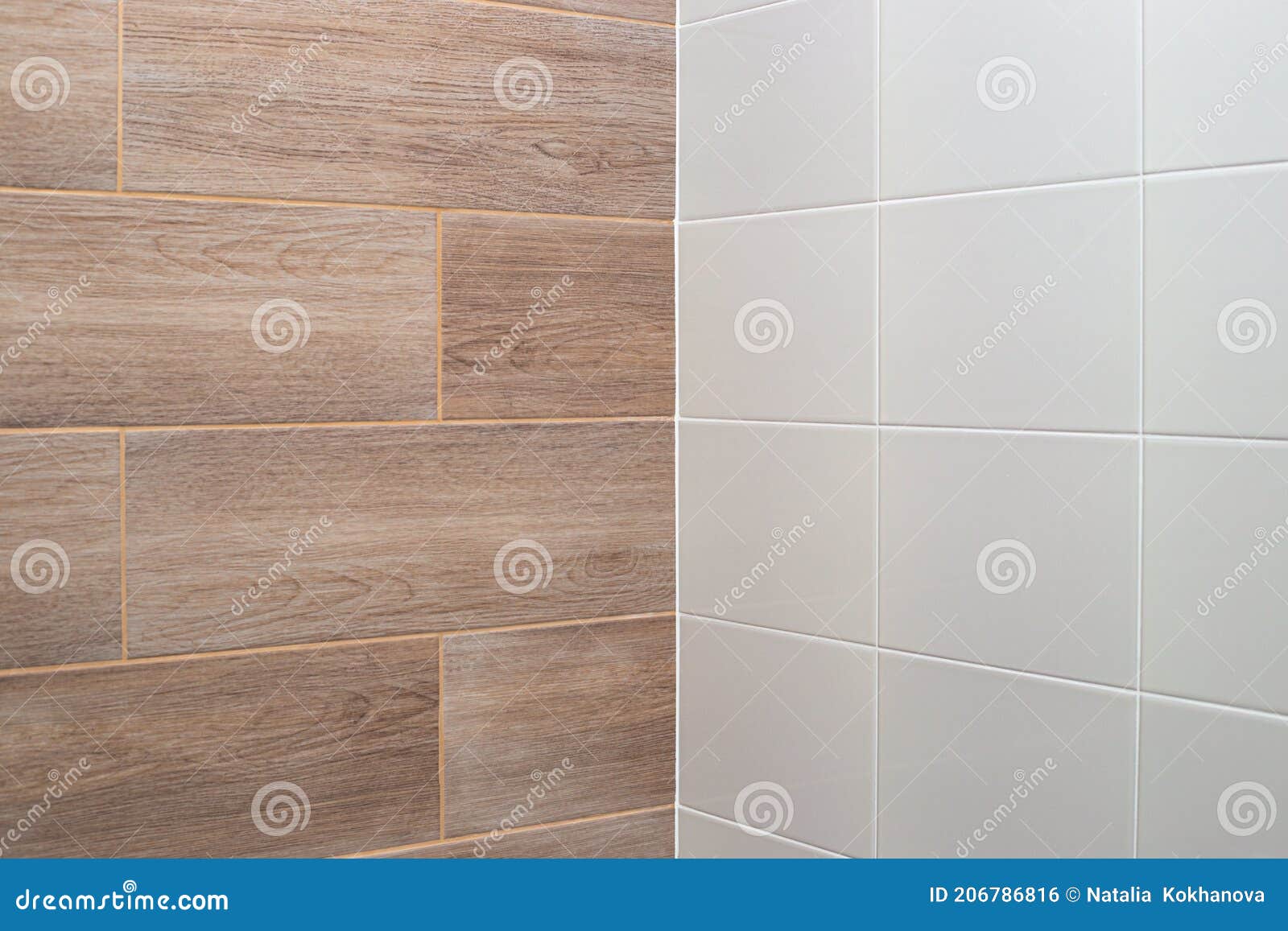 Wall Tiles with Light Wood Texture and White Color. Color Combinations ...
