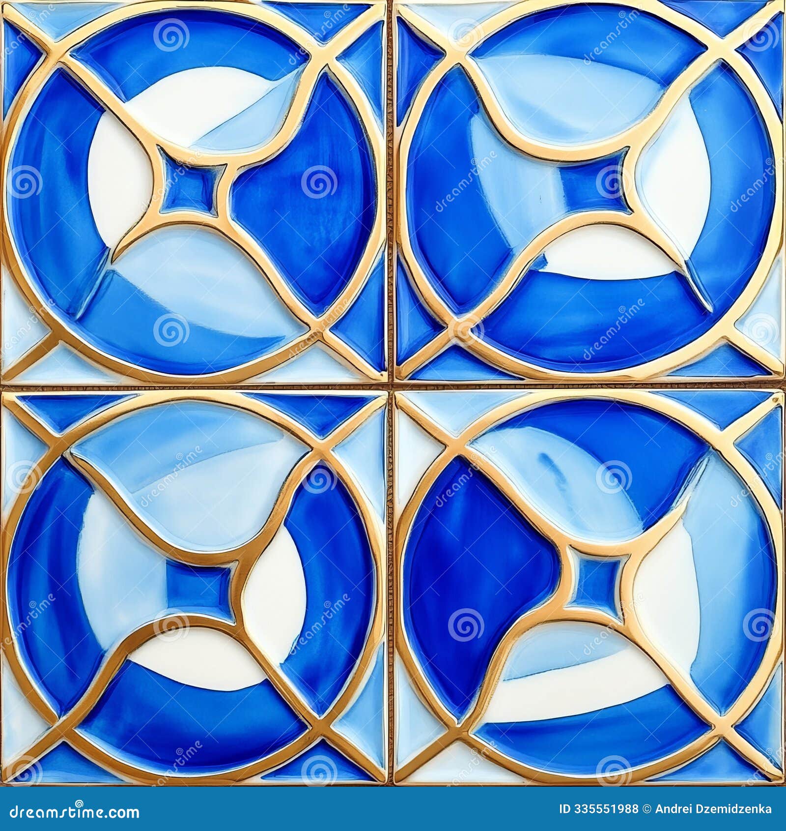 Wall Tiles Pattern with a Blue Background Wallpaper Design, 3d ...