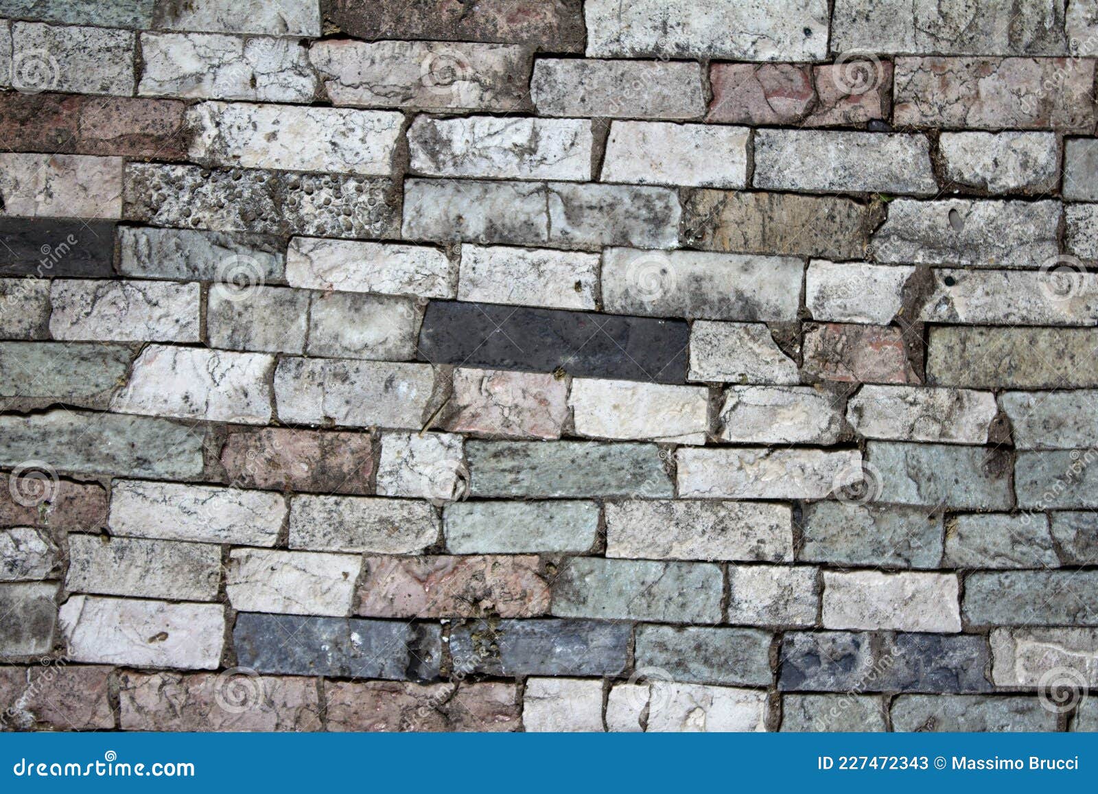 Wall of Tiles of Various Uneven Colors Stock Image - Image of design ...