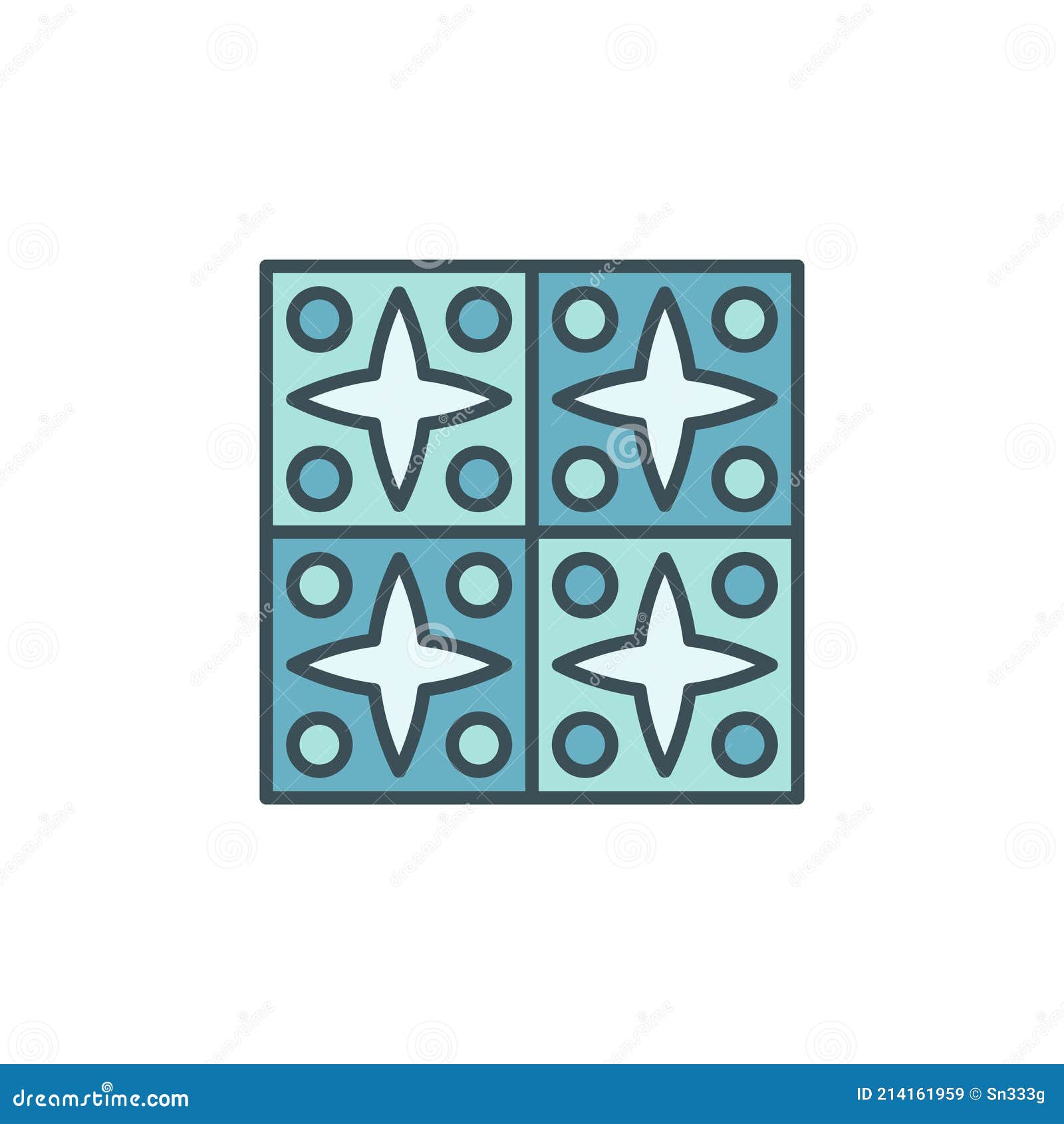 Wall Tiles Vector Concept Colored Blue Icon Stock Vector - Illustration ...