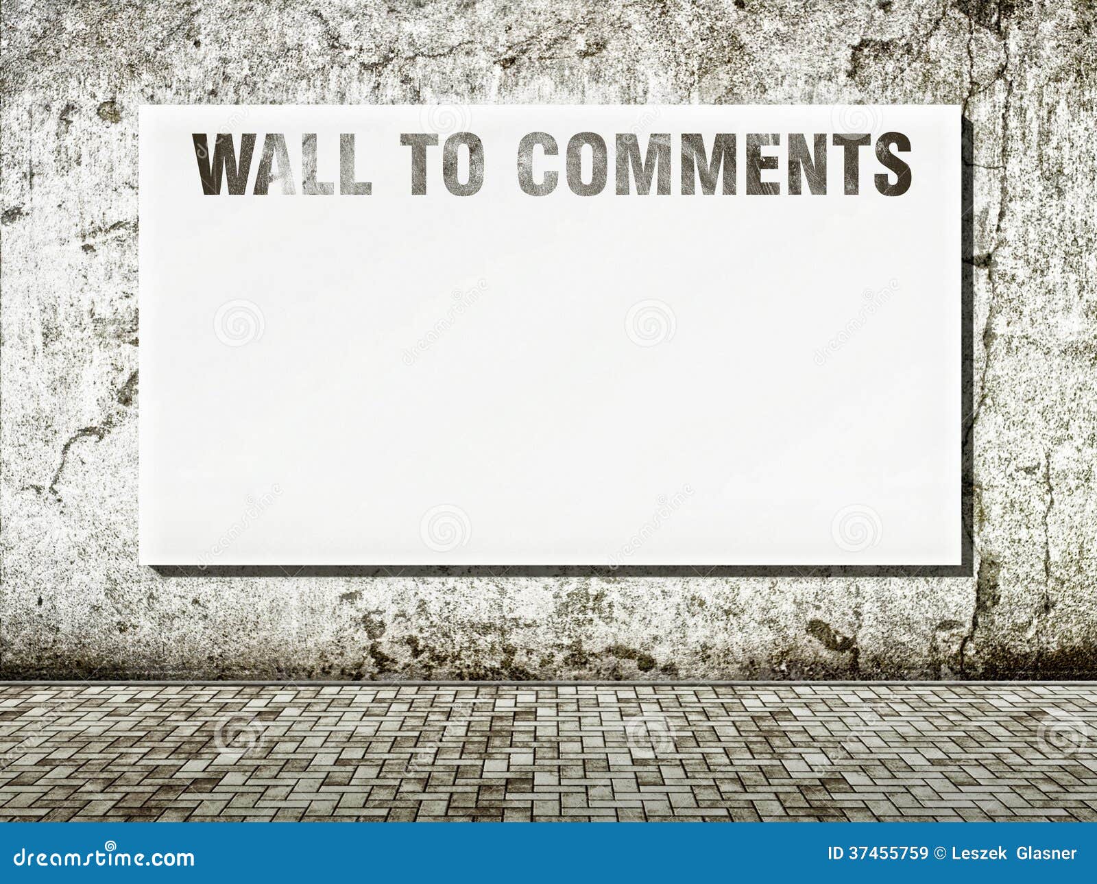 Wall To Comments Space for Text Stock Illustration - Illustration of ...