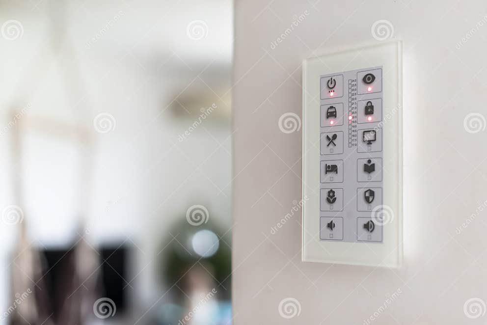 Wall Touch Panel To Control Intelligent House Devices Stock Photo ...