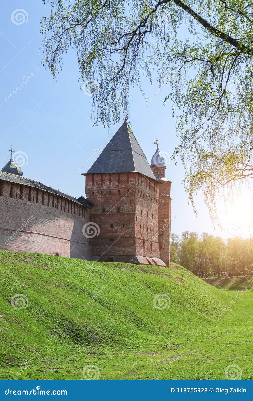 Wall and Tower of the Ancient Kremlin Stock Photo - Image of european ...