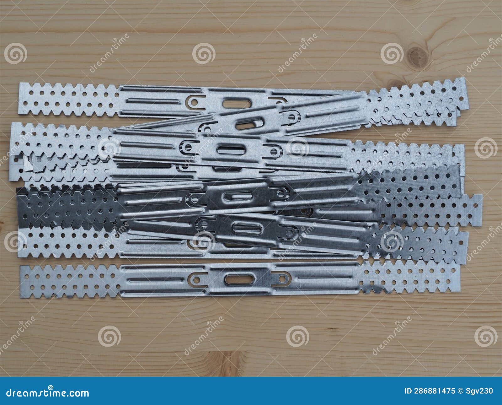 Wall Track Drylining Brackets Stock Image - Image of install, inside ...