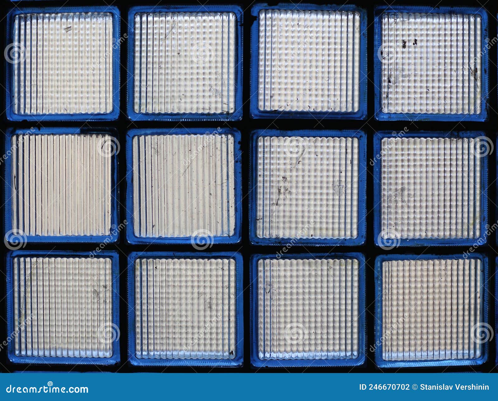 Wall of Translucent Square Glass Blocks Stock Photo - Image of blocks ...