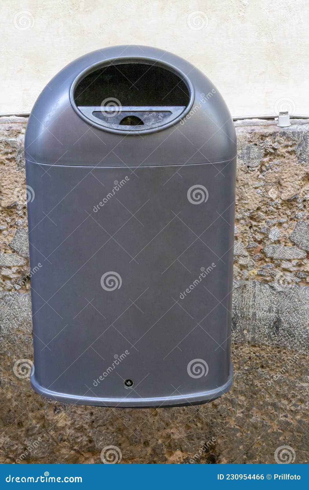 Wall with trash can stock photo. Image of management - 230954466