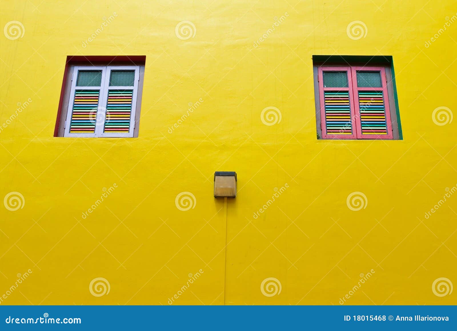 A wall with two windows stock photo. Image of traditional - 18015468
