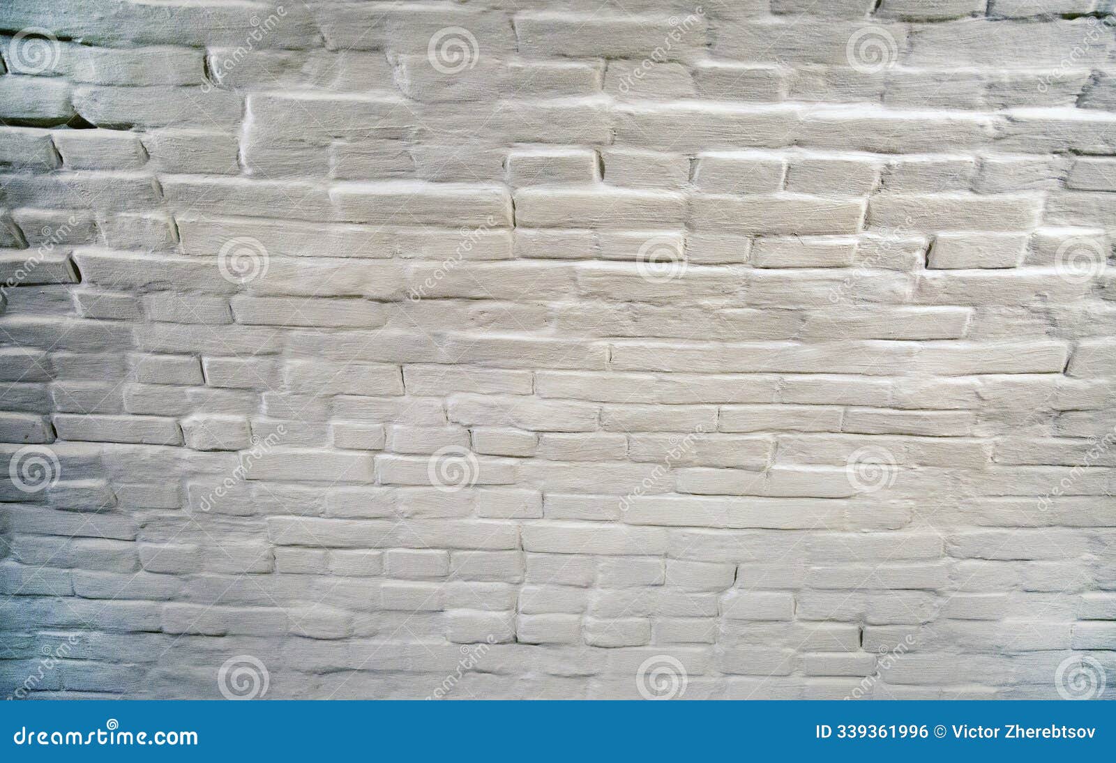 The Wall, the Vault of the Cellar, the Background of White Bricks ...