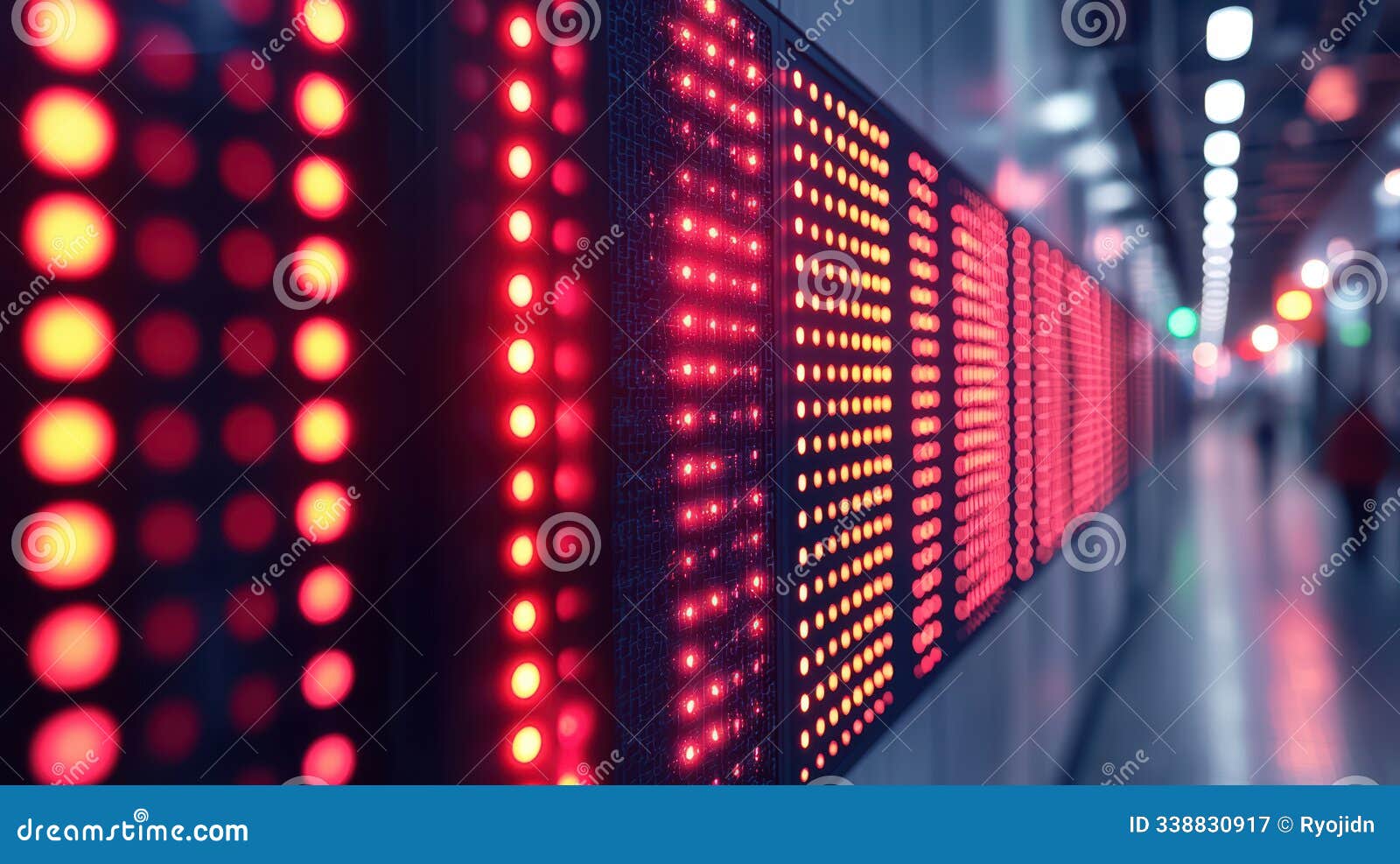 Red LED Wall stock illustration. Illustration of communication - 338830917