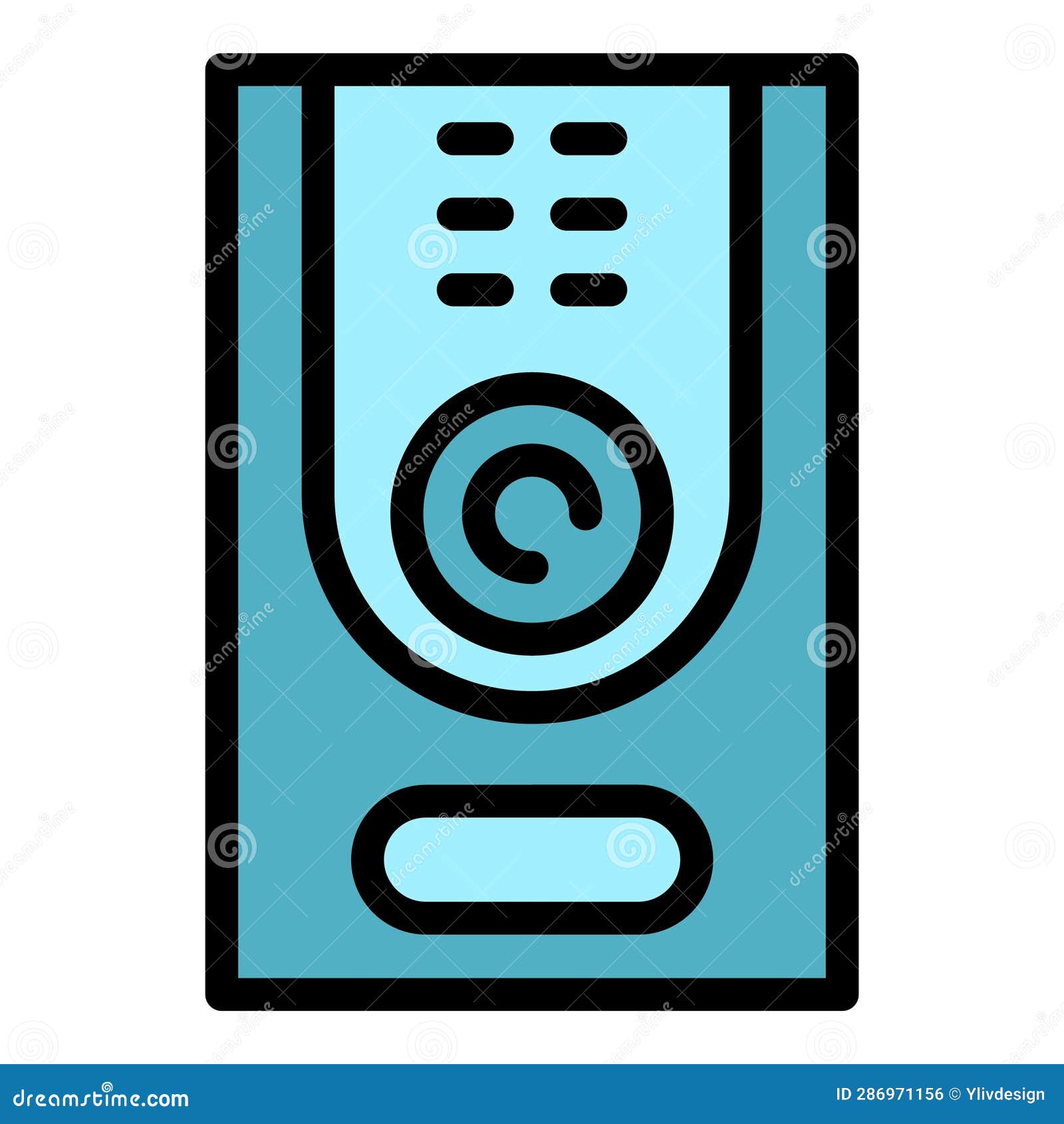 Wall Video Intercom Icon Vector Flat Stock Vector - Illustration of ...