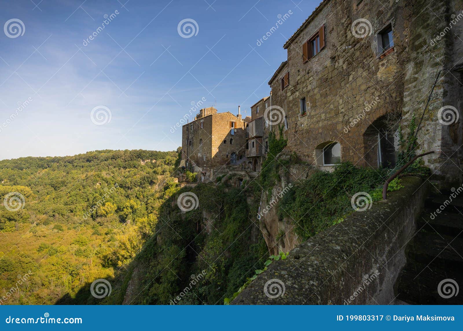 Wall View of Medieval Town of Calcata Vecchia, Italy Stock Image ...