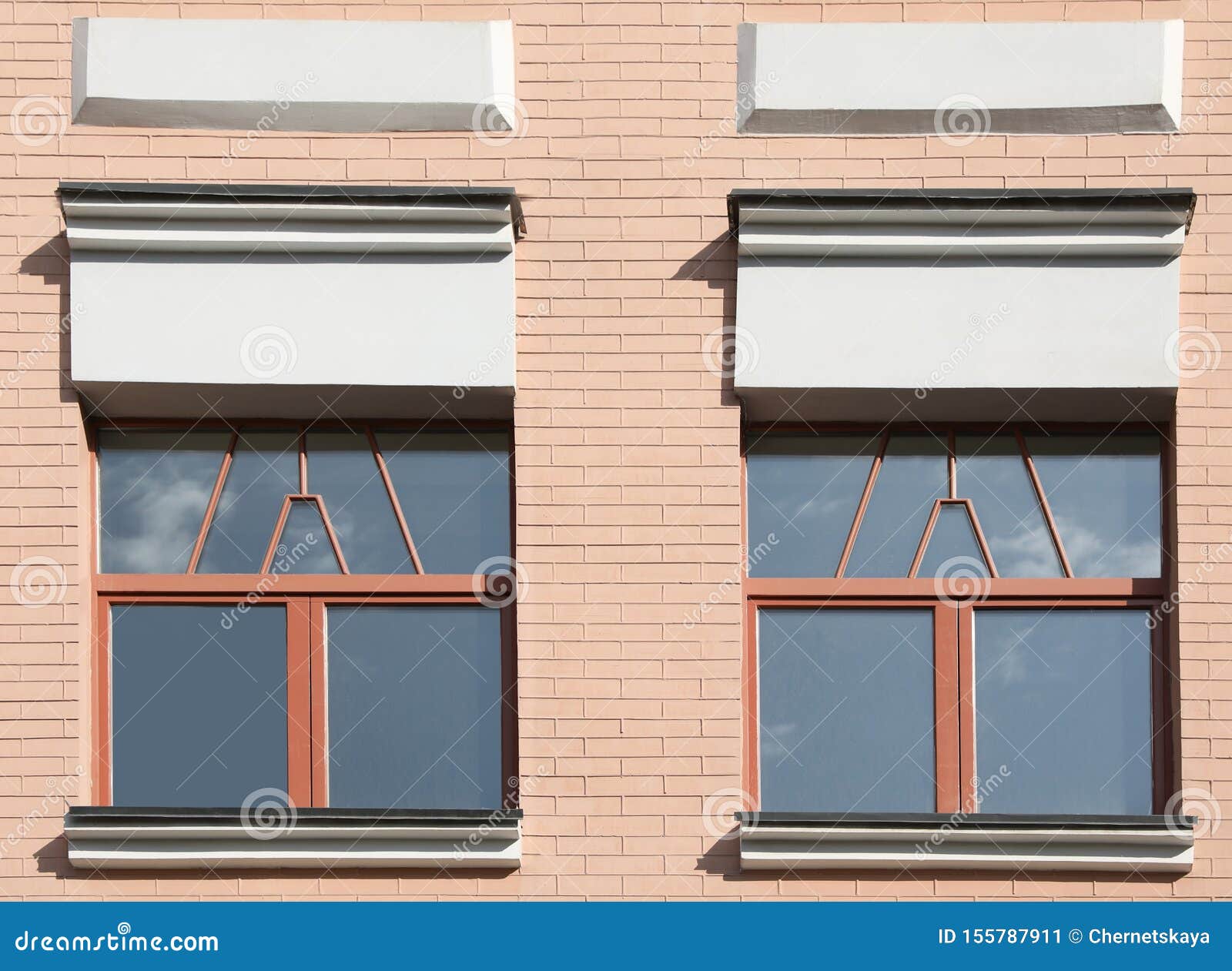 Wall of Vintage Building with Beautiful Stock Image - Image of estate ...