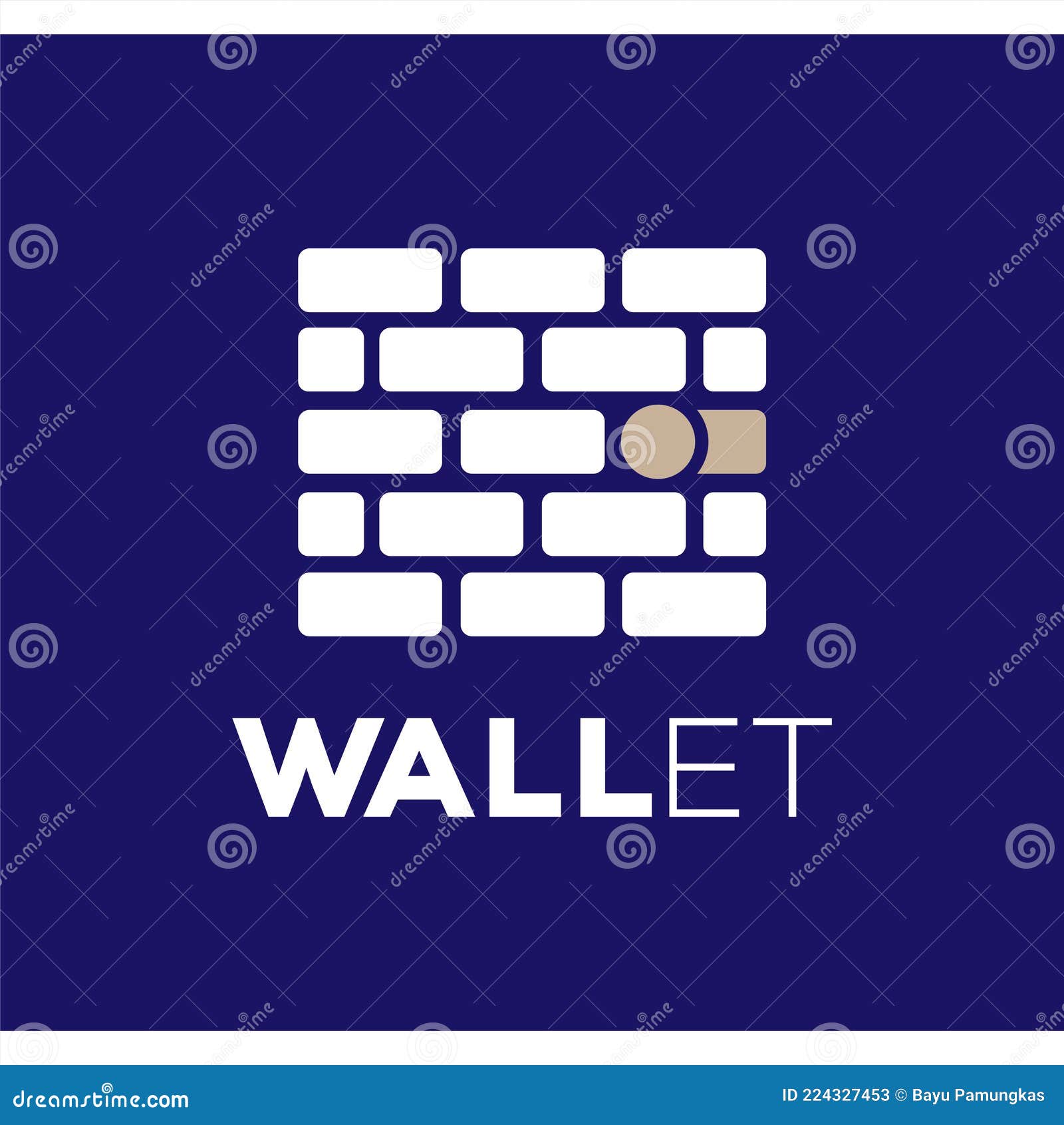 Wall and Wallet Logo Vector Icon Template Stock Vector - Illustration ...