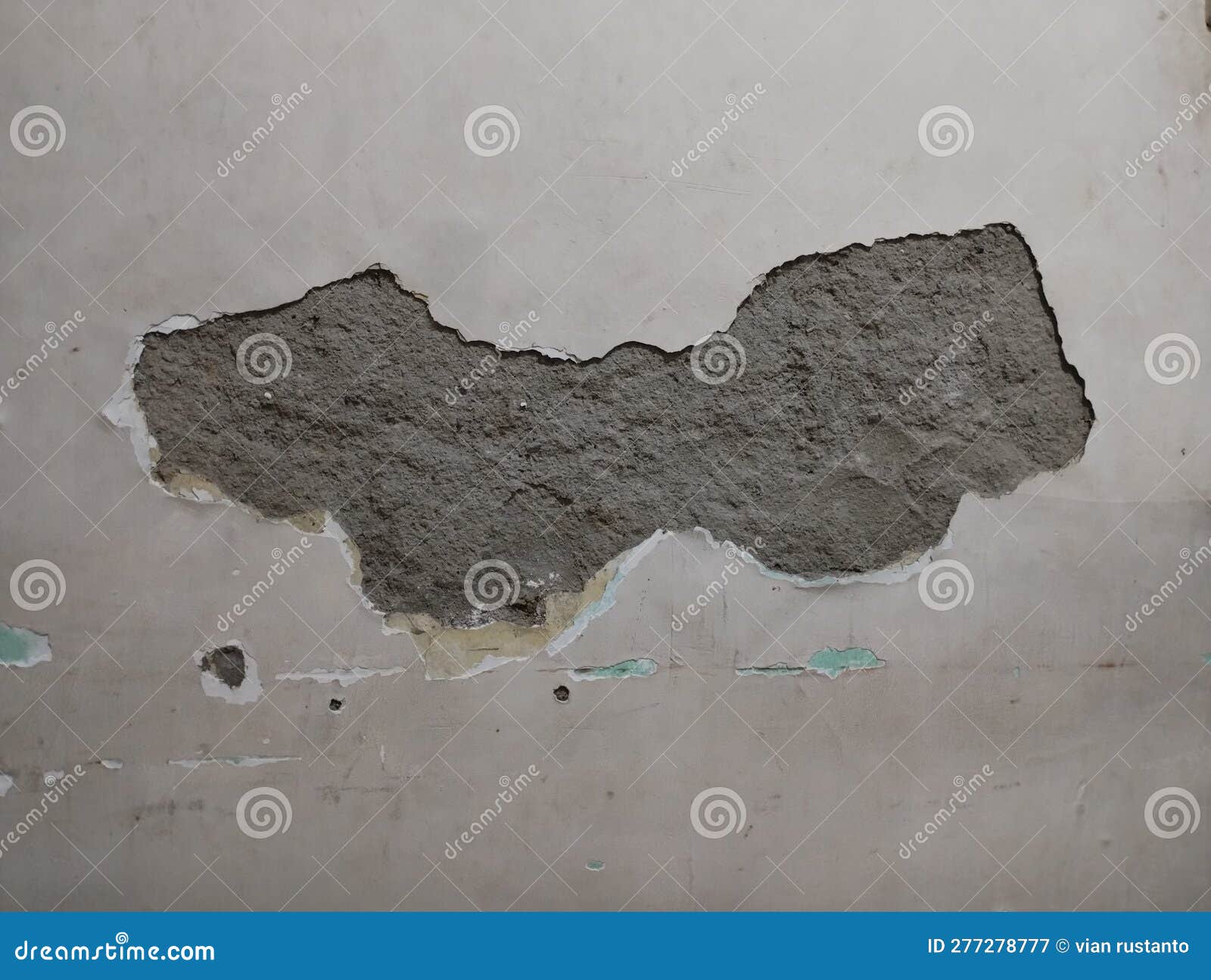 The Wall Was Damaged by the Heavy Impact Stock Image - Image of heavy ...