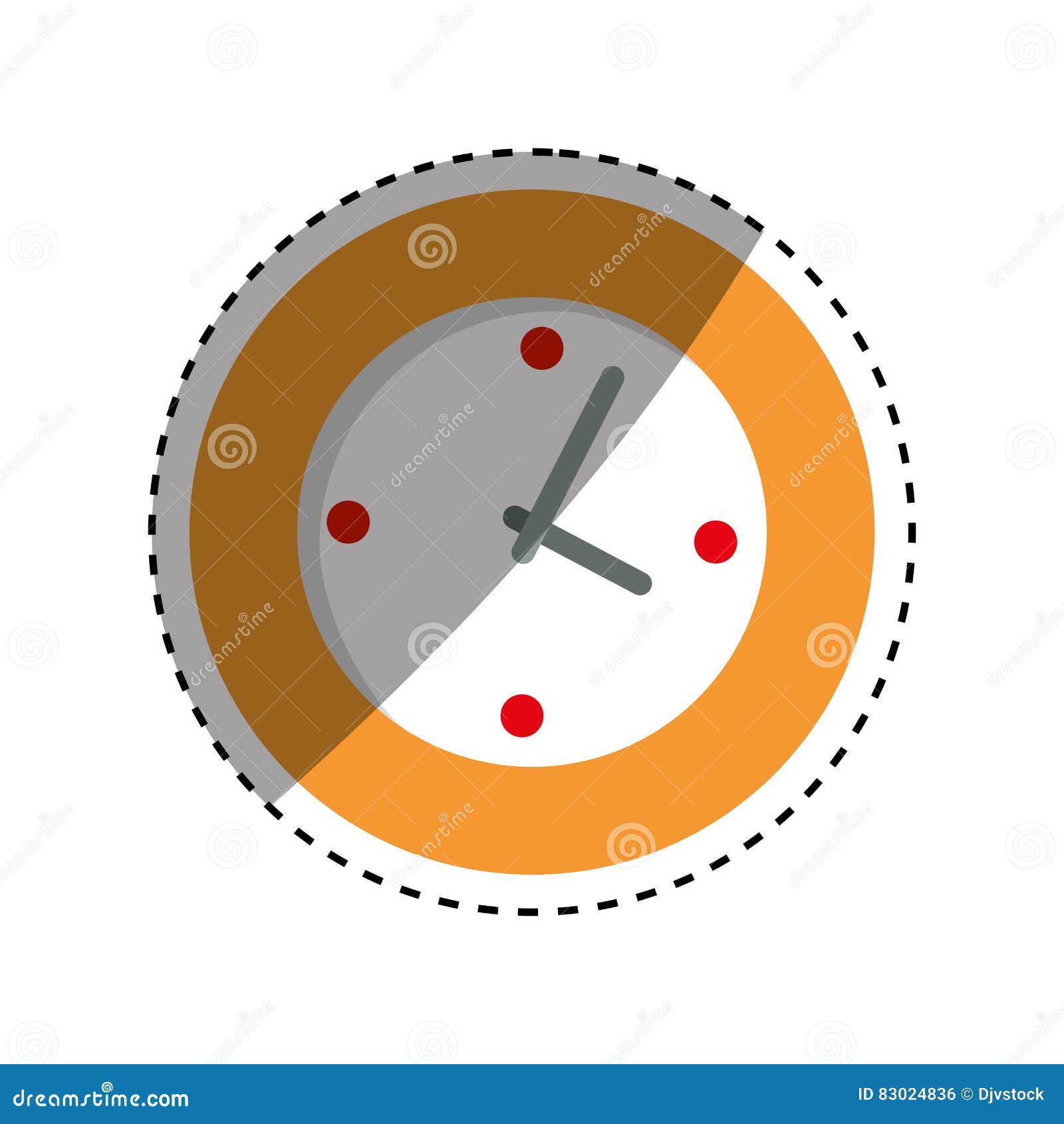 Wall watch clock stock illustration. Illustration of moment - 83024836