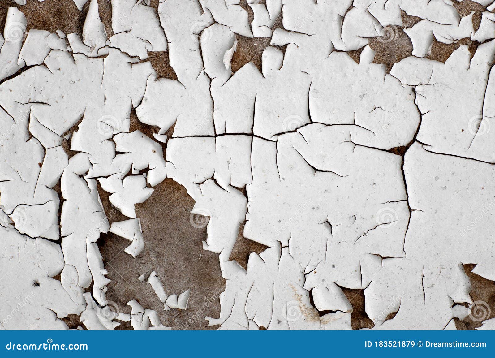 A Wall with White Cracked Paint Stock Image - Image of crack, building ...