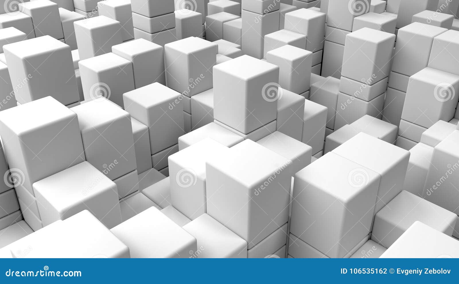 Wall of white cubes stock illustration. Illustration of computer ...